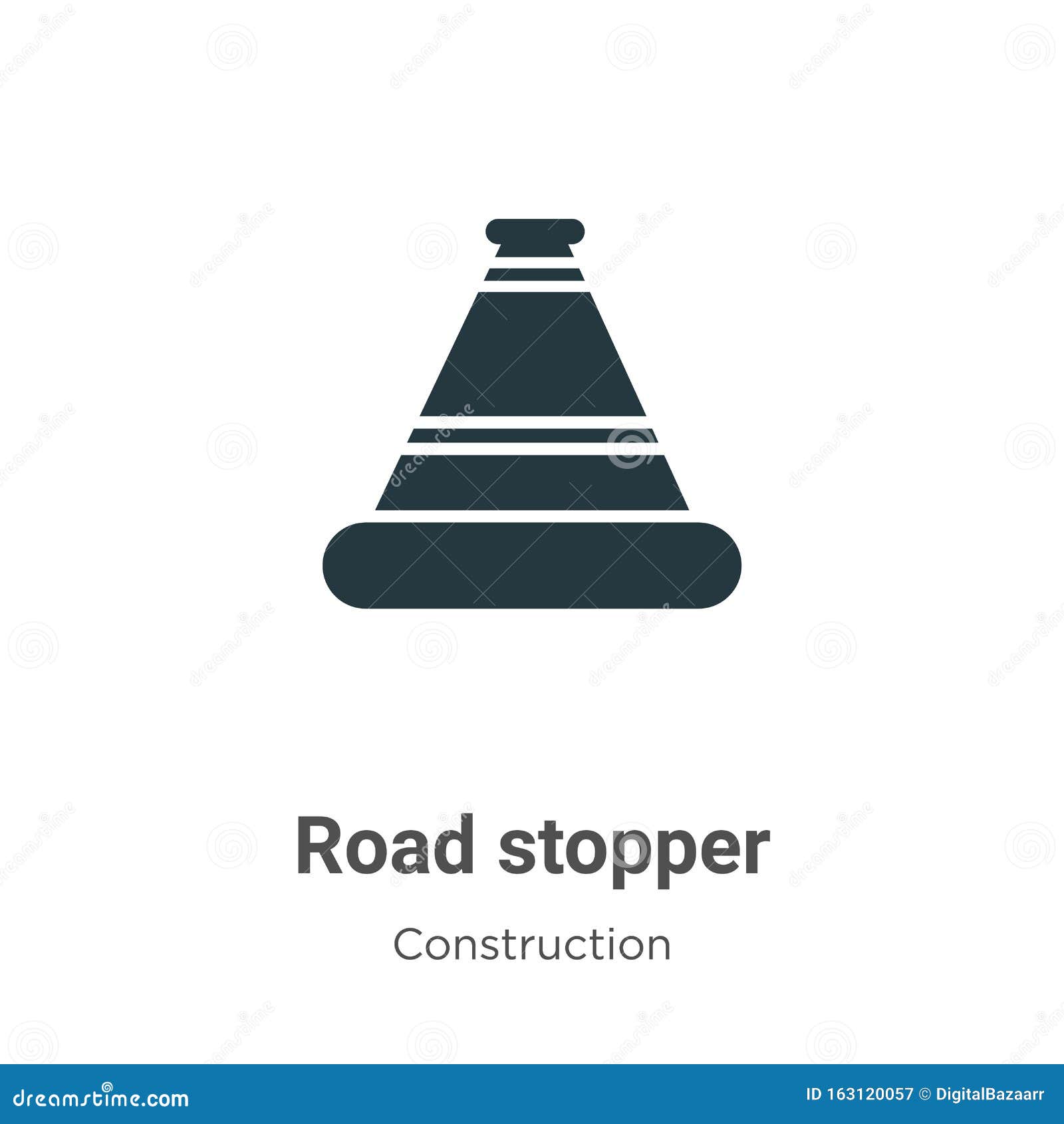 Road Stopper Isolated Icon. Simple Element Illustration From ...