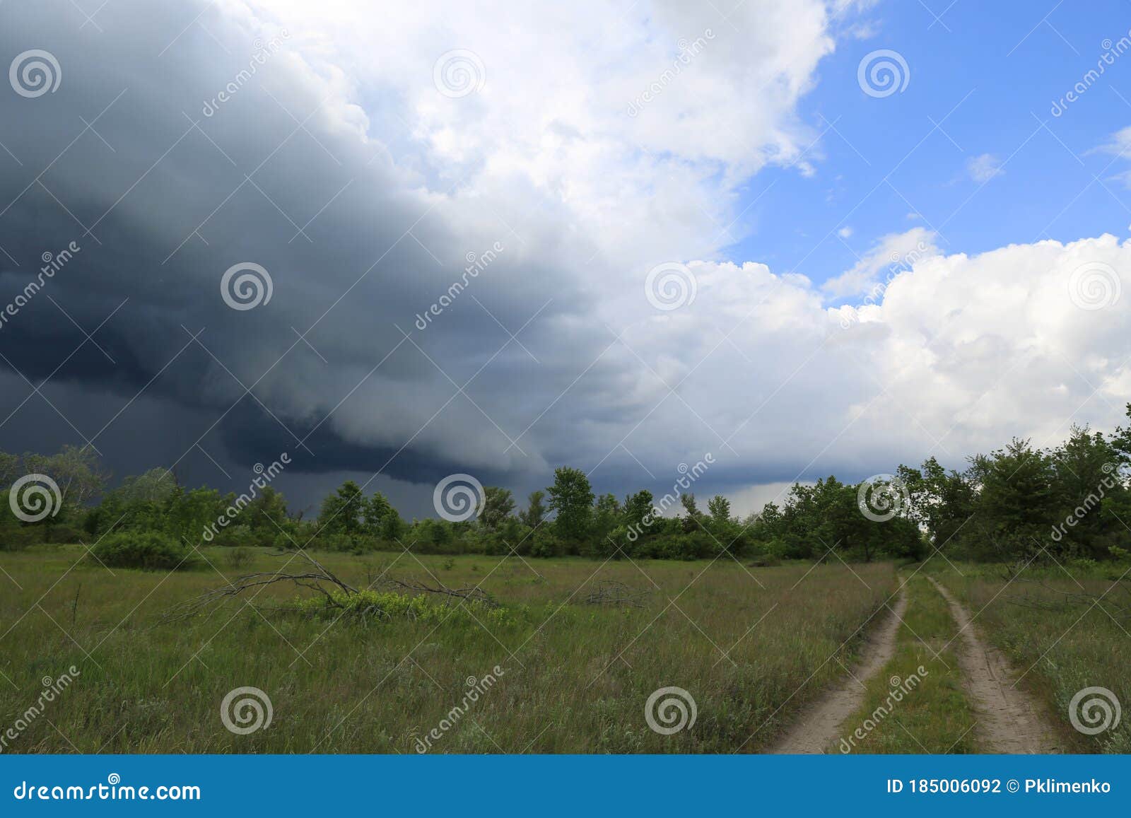 Road in stormy steppe stock photo. Image of scenery - 185006092