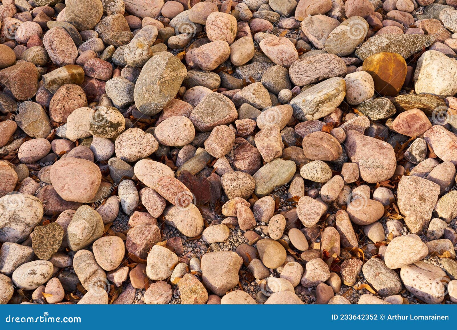 The Road Strewn with Granite Rubble As a Background. Stock Photo ...