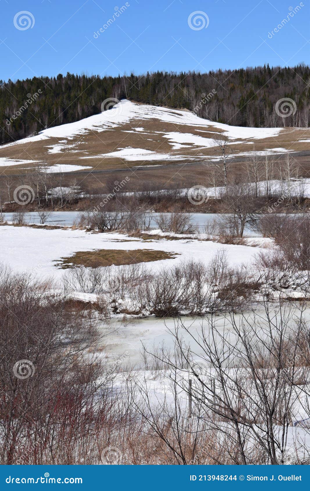 The Road of Summits in Southern Quebec Stock Photo - Image of snow ...
