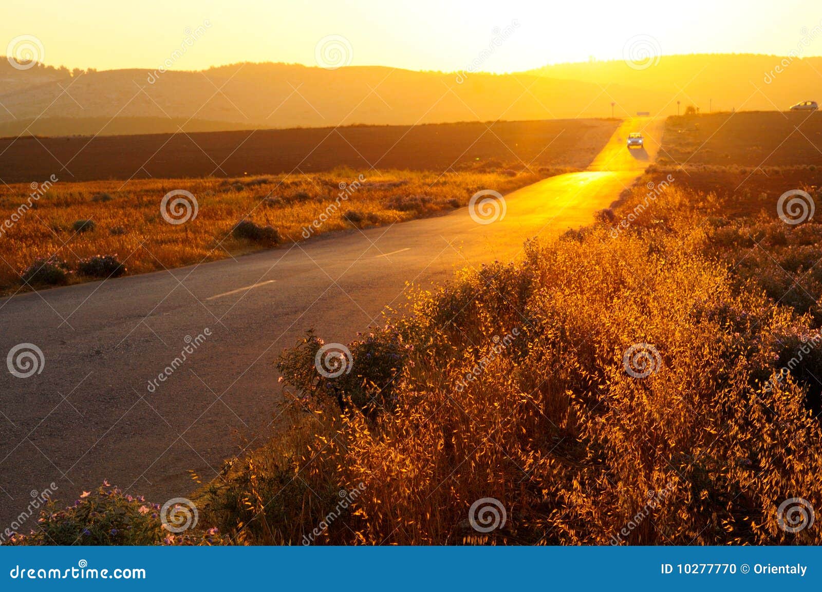 Road at sunset stock photo. Image of motorway, road, fast - 10277770