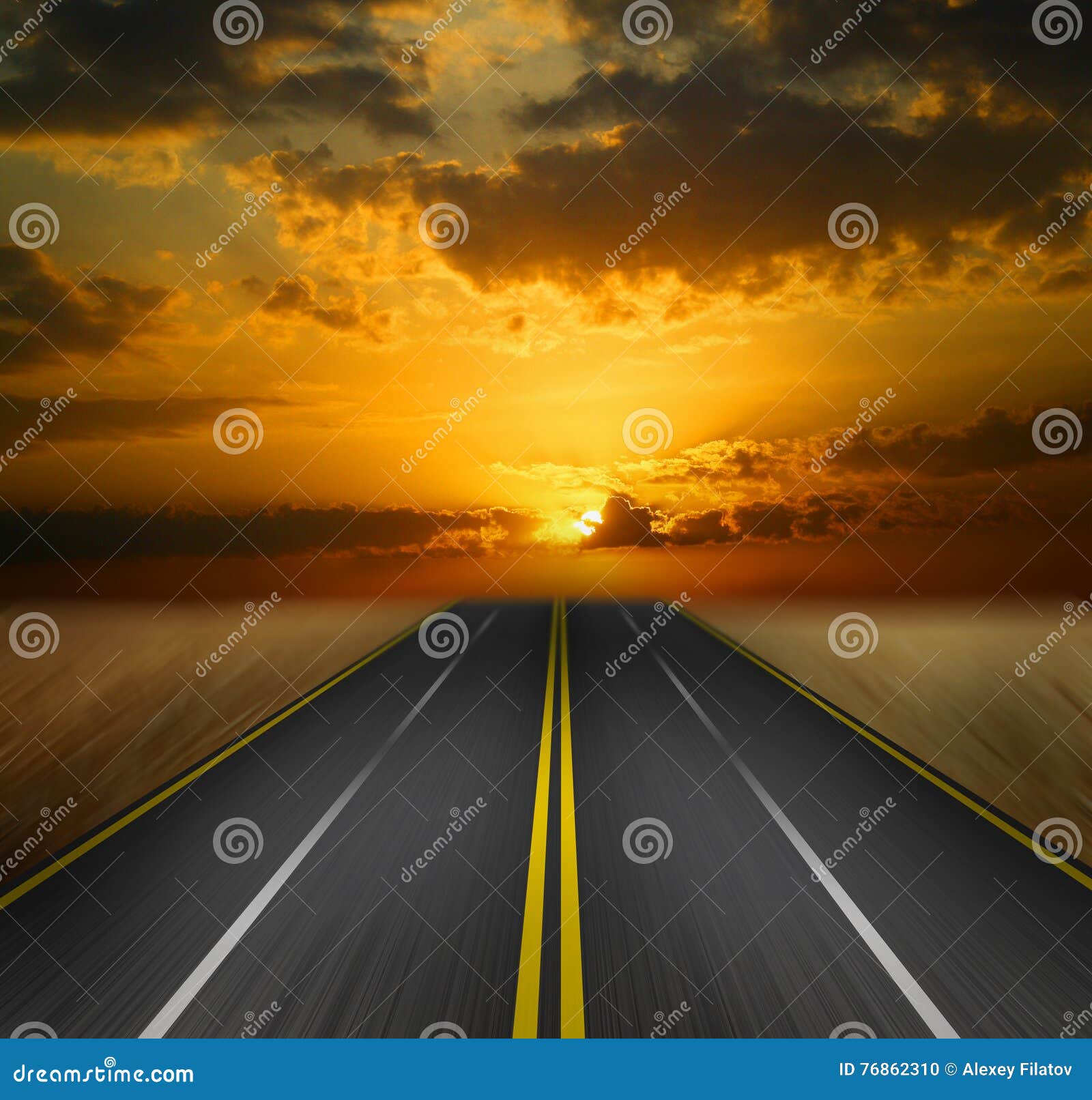 Road into the sunset stock photo. Image of copy, outdoors - 76862310
