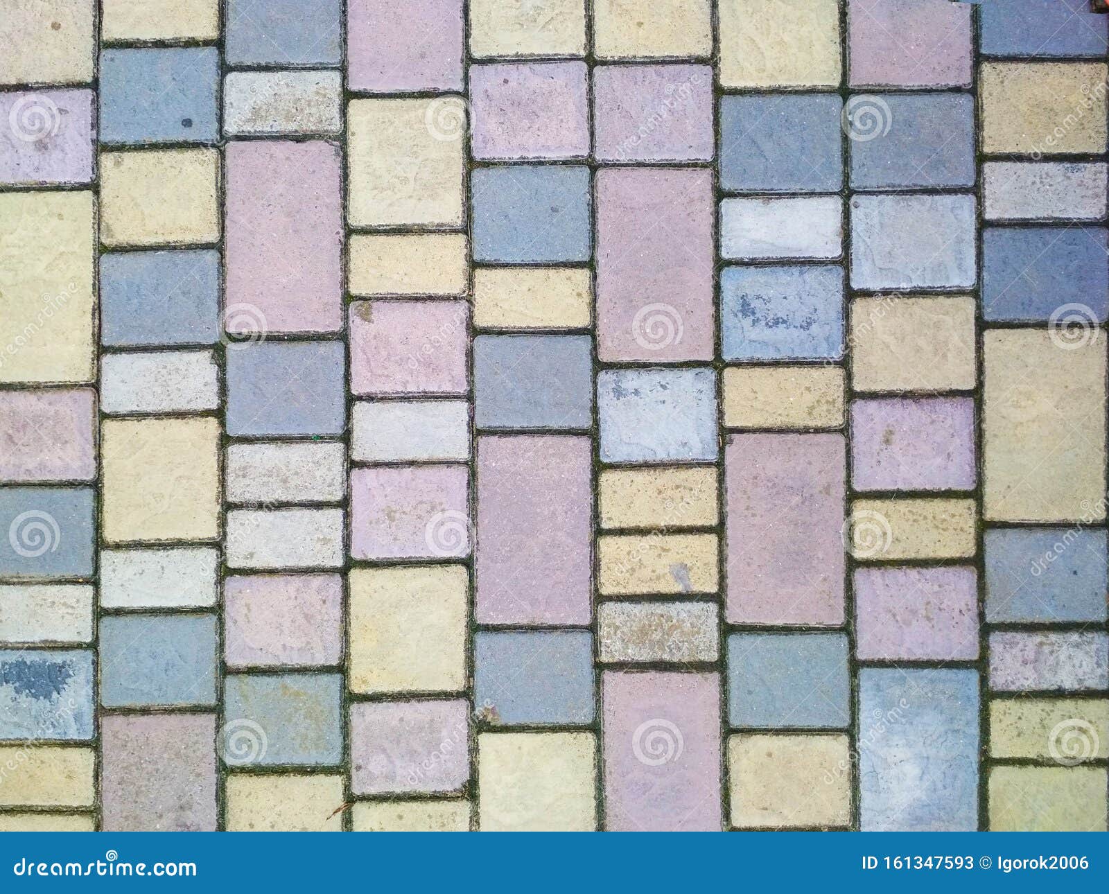 The Road Surface is Made of Individual Rectangular Stones of Different ...