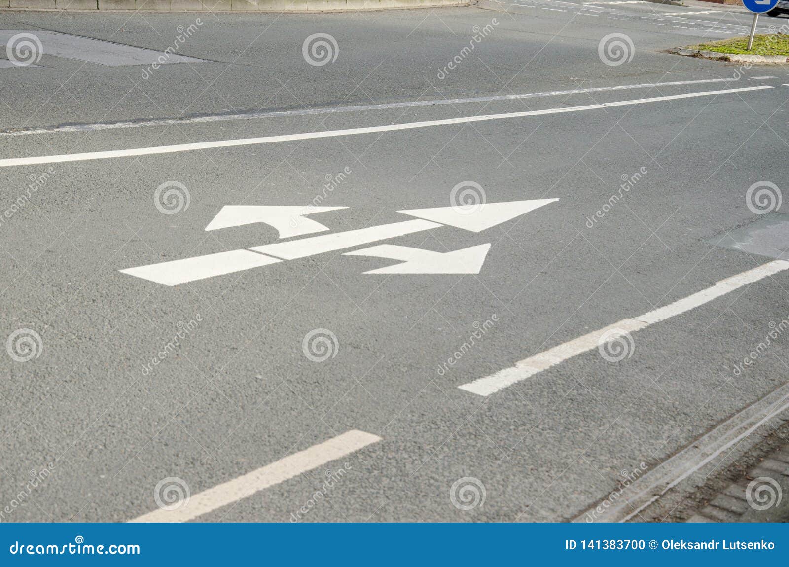 Road surface marking stock photo. Image of surface, traffic - 141383700