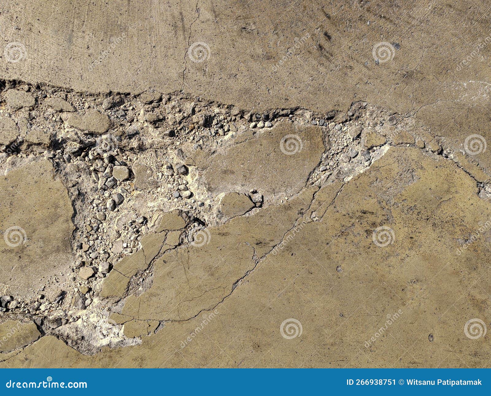 Road Surfaces from Cracked Cement or Damaged by Earthquakes or ...