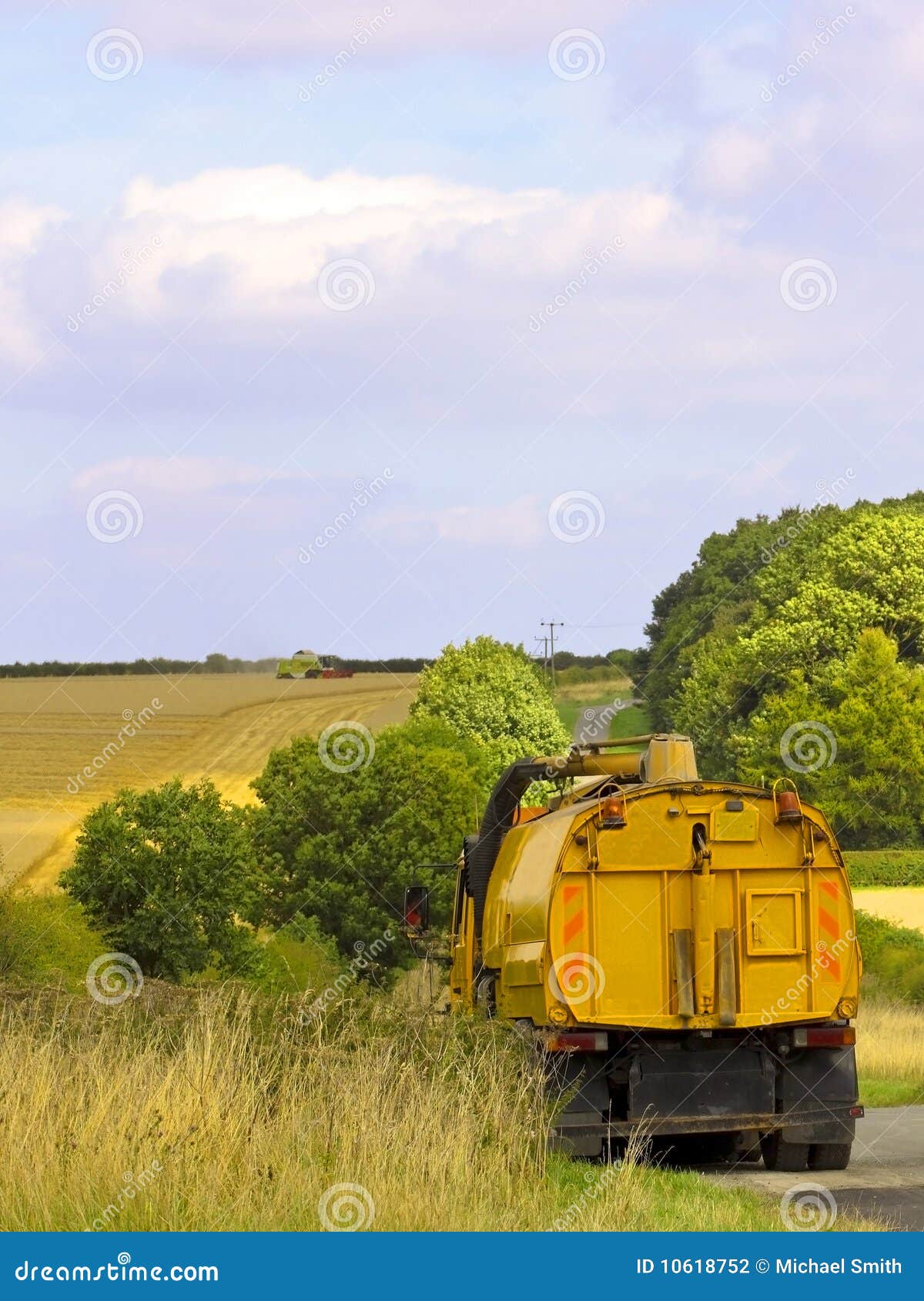 Road sweeper stock photo. Image of clouds, countryside - 10618752