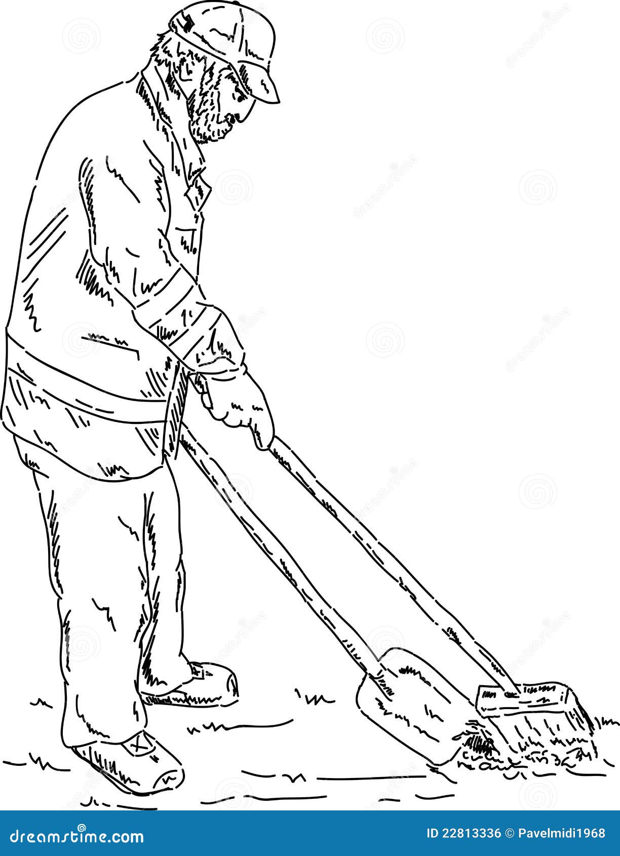 Road sweeper stock vector. Illustration of outdoor, outdoors - 22813336