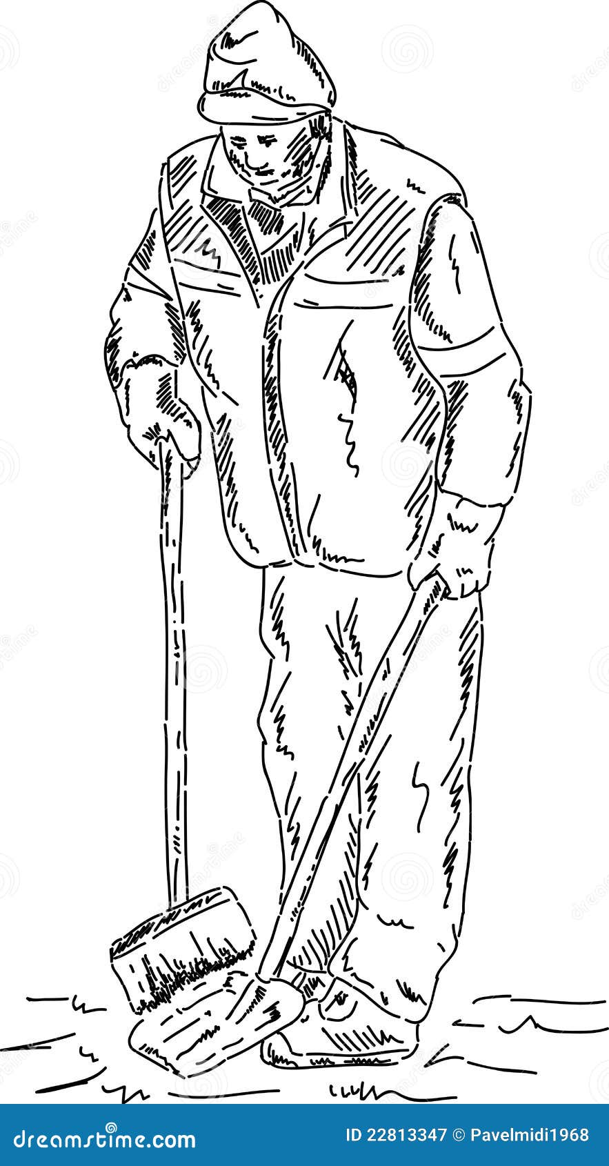 Road sweeper stock illustration. Illustration of cleaning - 22813347