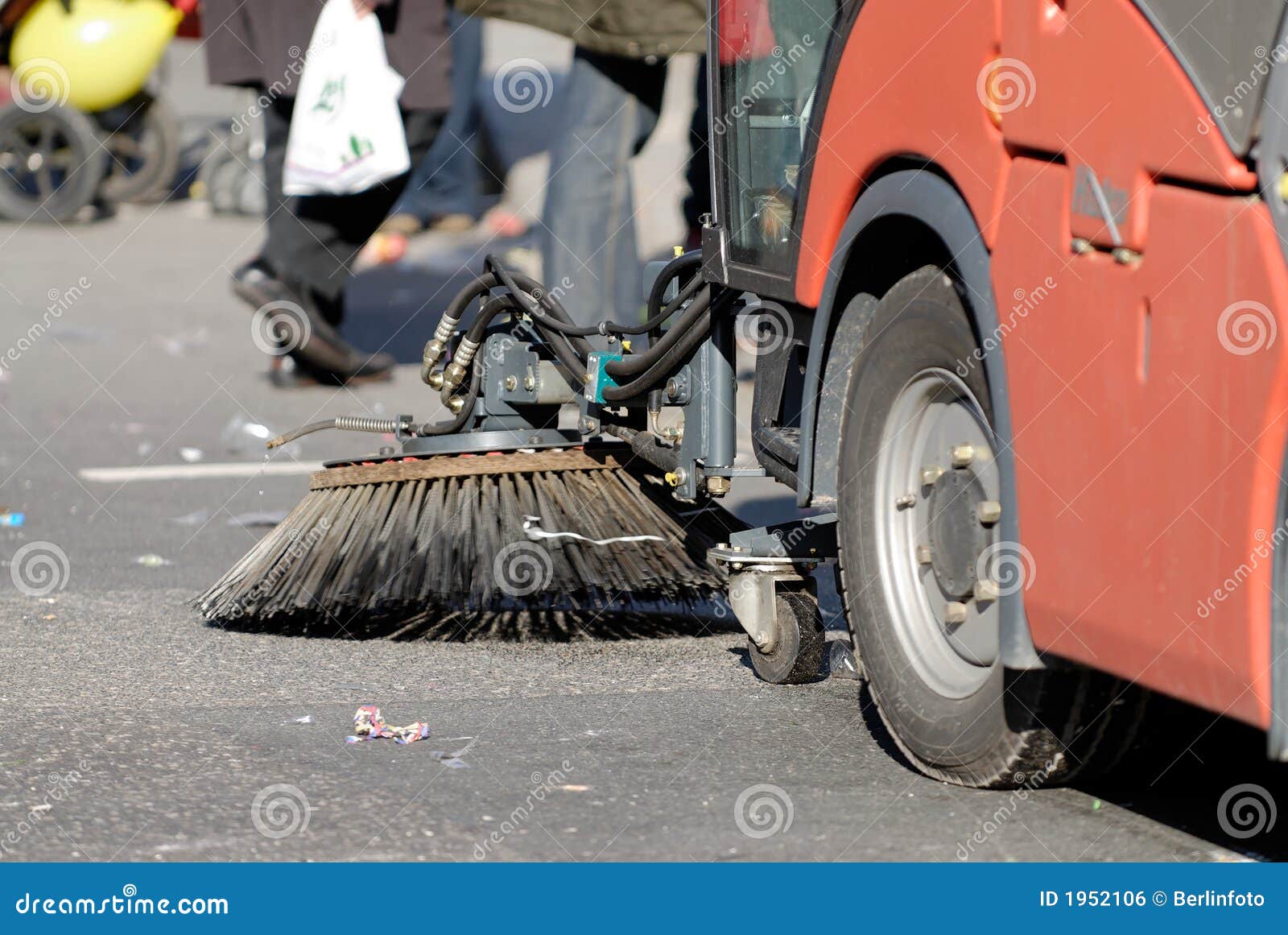 Road sweeper car stock photo. Image of jobs, disposal - 1952106