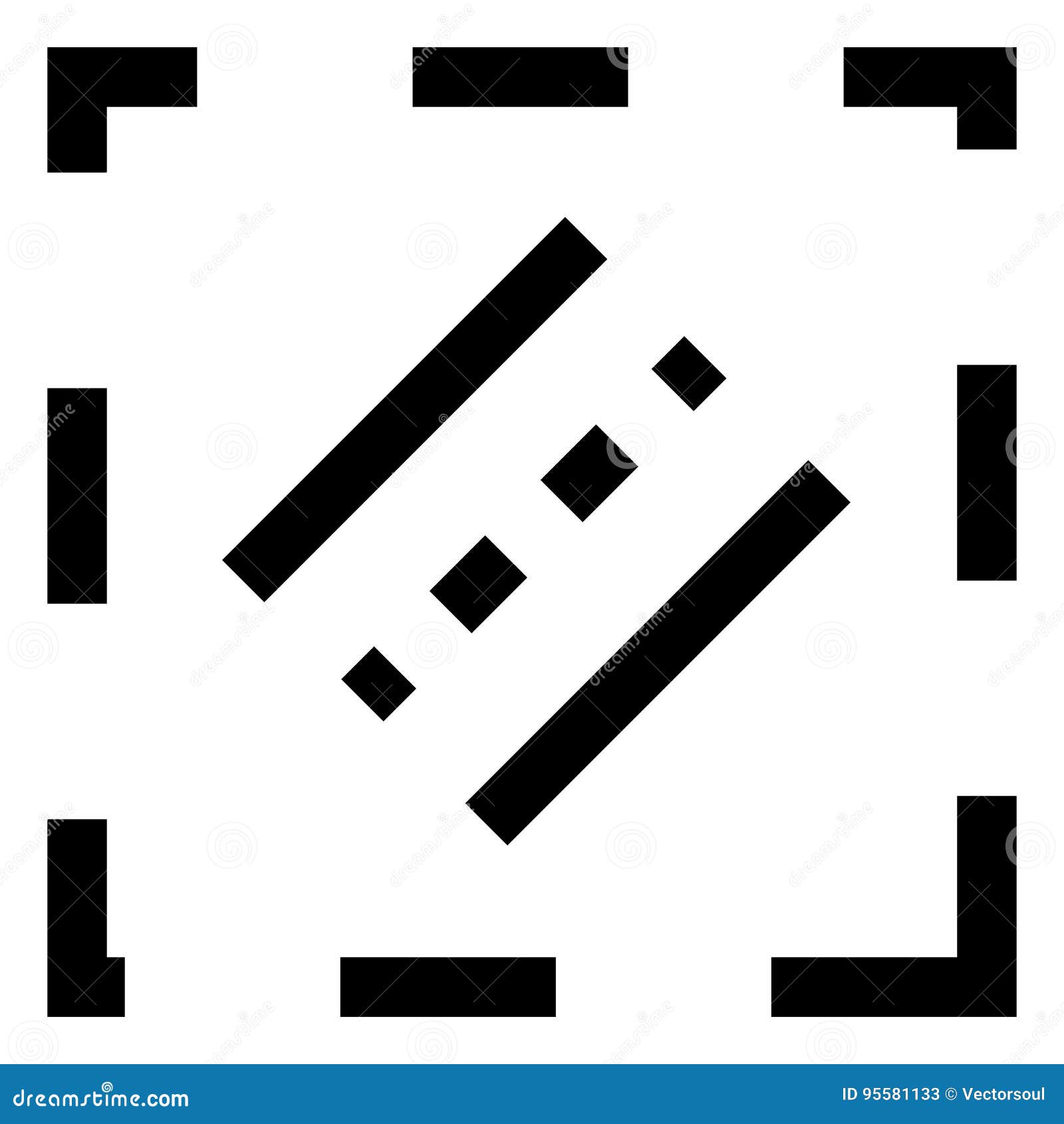 Road Symbol with Frame. Multilane Road Icon Stock Vector - Illustration ...