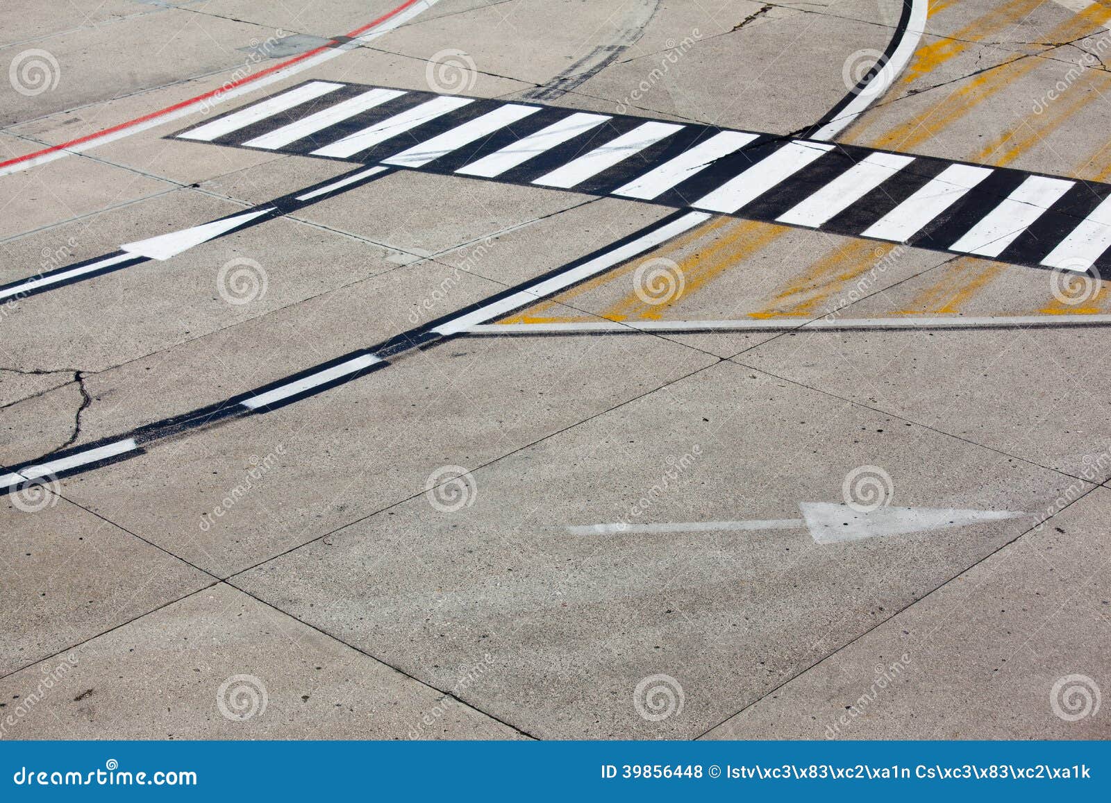 Road Symbol on Runway Airport Stock Photo - Image of highway, limit ...
