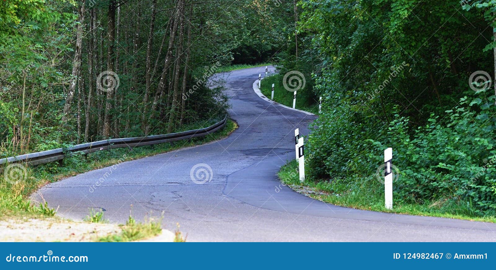 Winding Uphill Road With Many Bends Royalty-Free Stock Photo ...