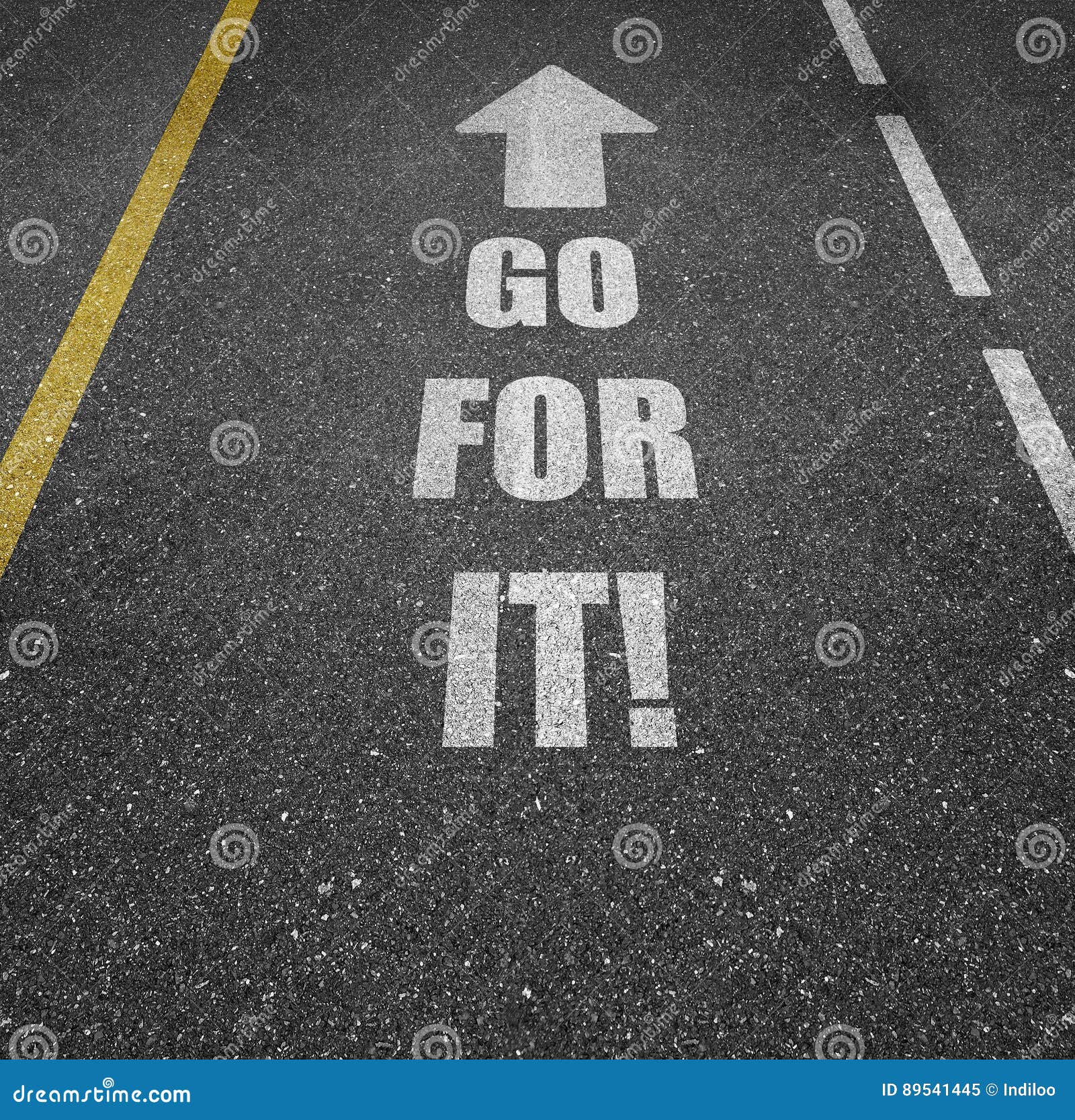 Go for it road marker stock illustration. Illustration of artwork ...