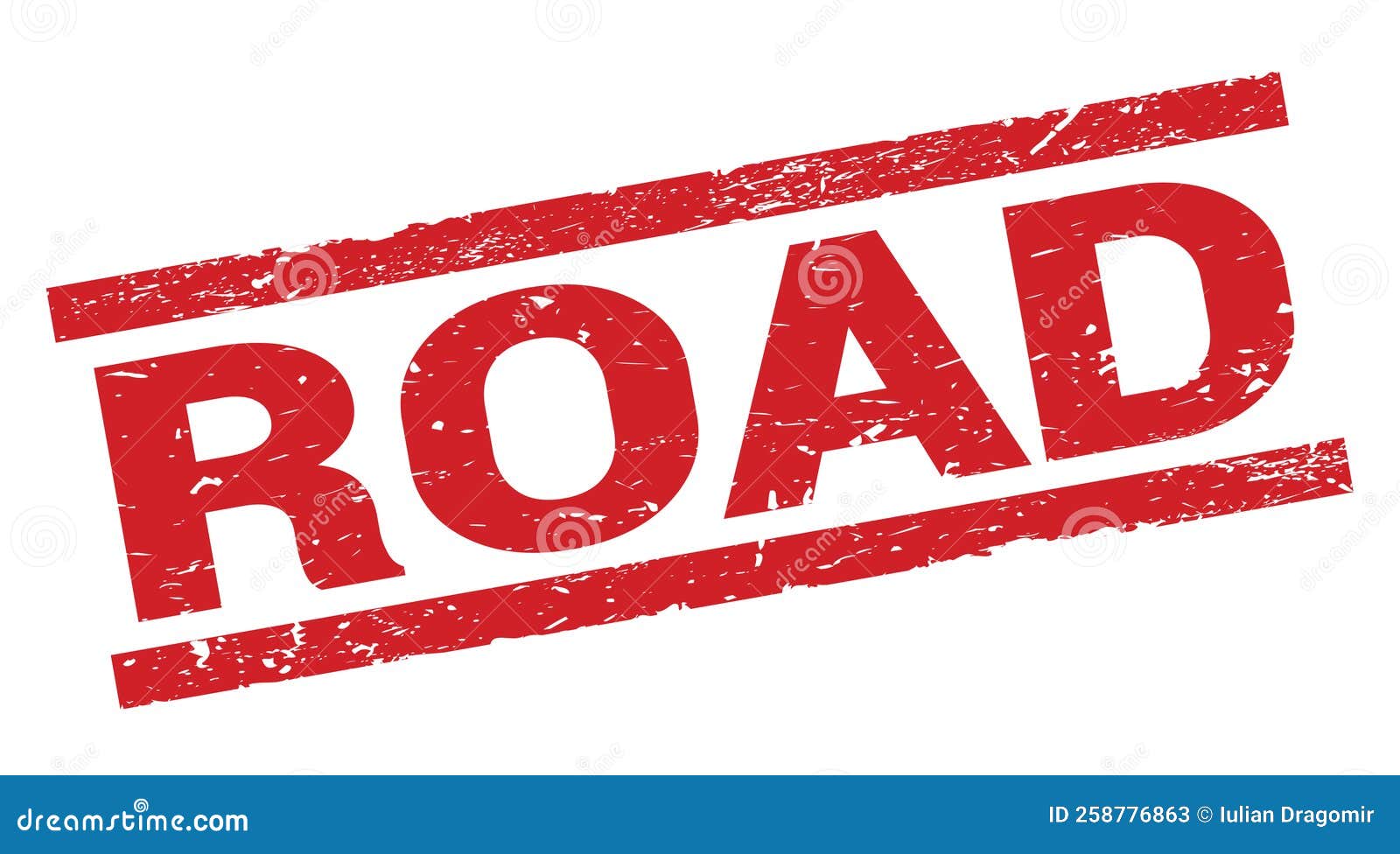 ROAD Text on Red Rectangle Stamp Sign Stock Illustration - Illustration ...