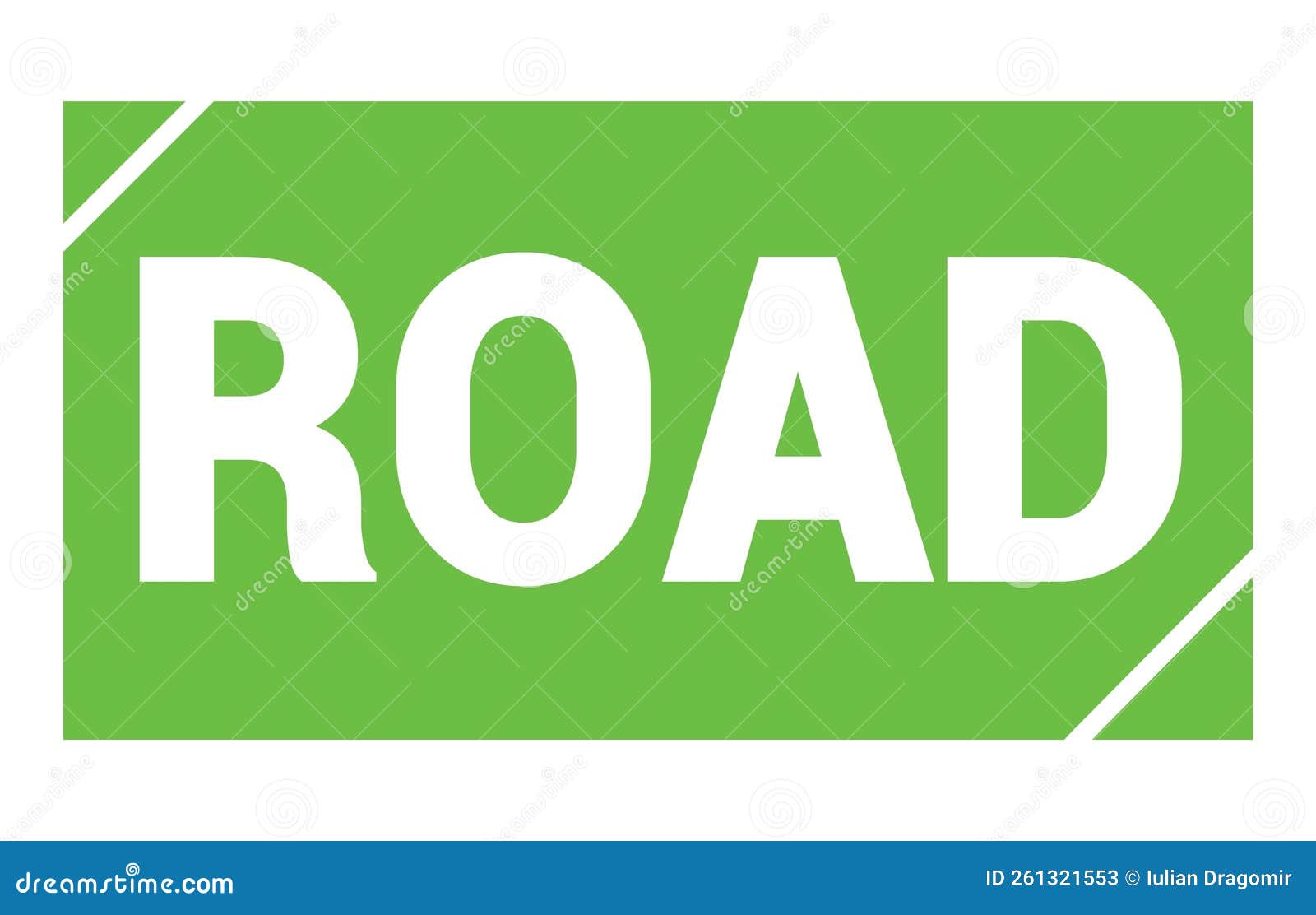 ROAD Text Written on Green Stamp Sign Stock Illustration - Illustration ...