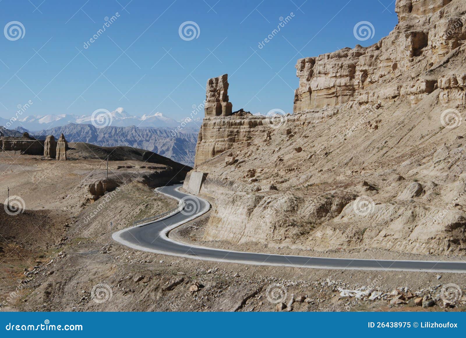 Road in Tibet stock image. Image of tibet, elevation - 26438975