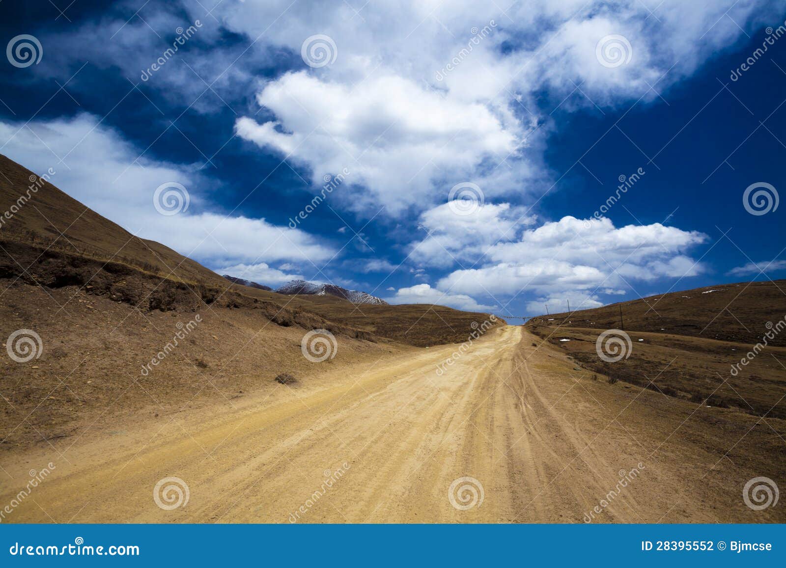 Road on tibet stock photo. Image of asia, gansu, cloud - 28395552