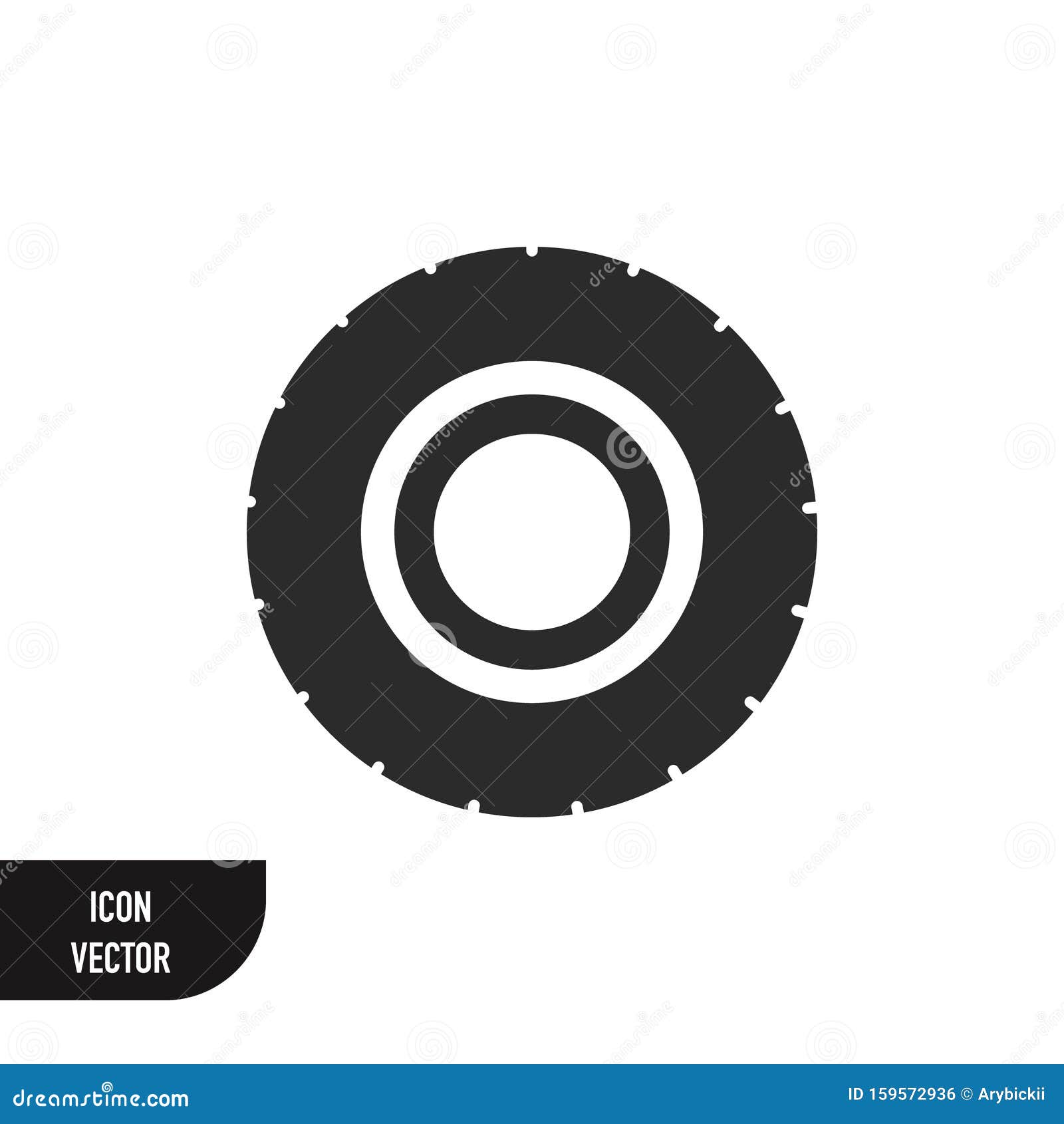 Road tire vector icon stock vector. Illustration of internet - 159572936