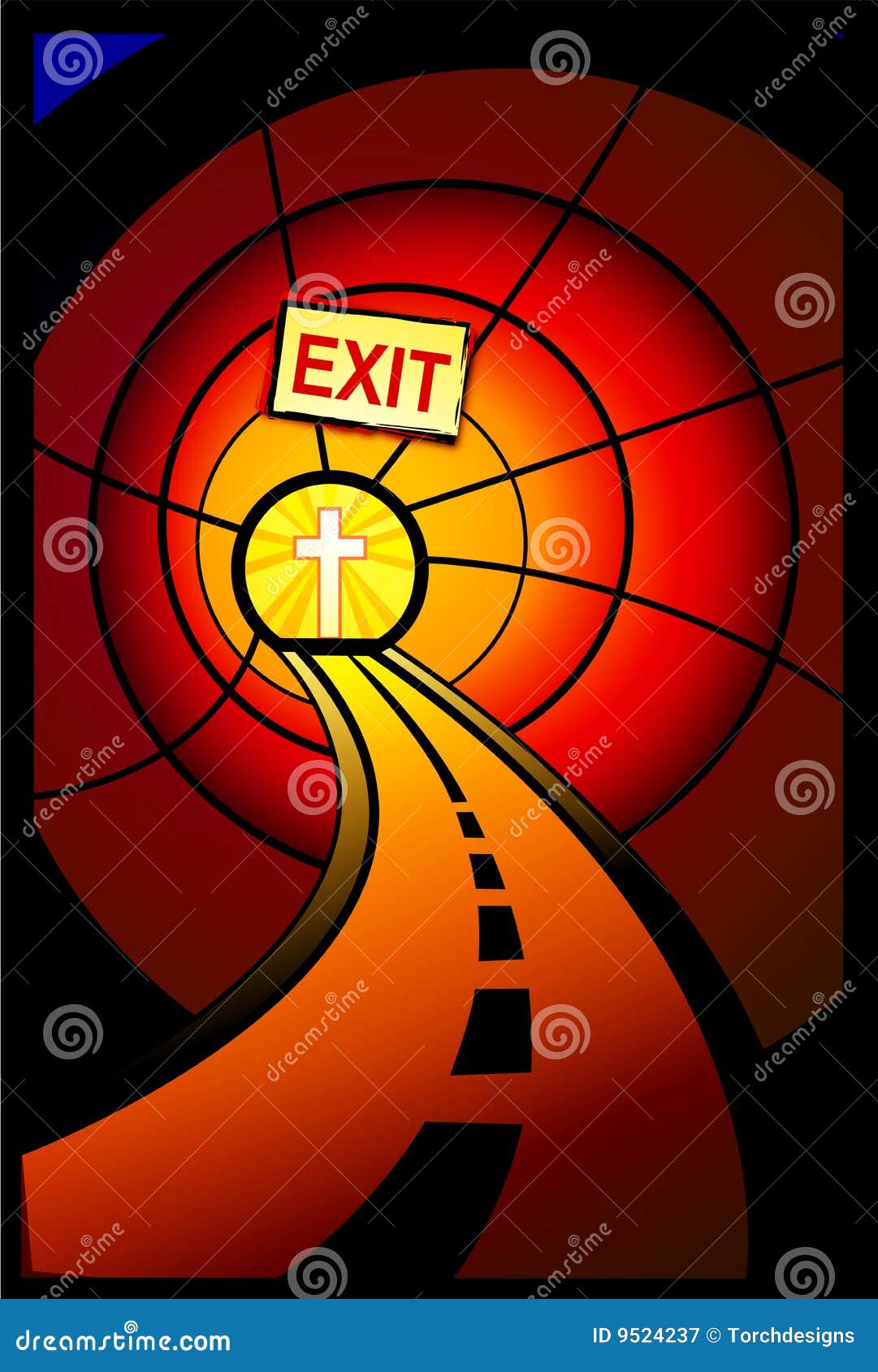 Road To the Cross Illustration Stock Illustration - Illustration of ...