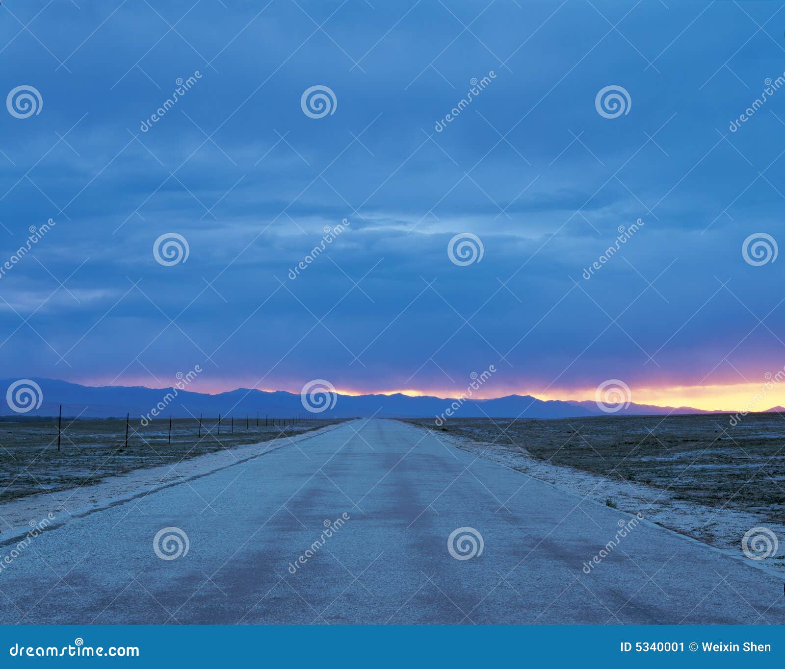 Road to dawn stock image. Image of panoramic, dark, mountain - 5340001