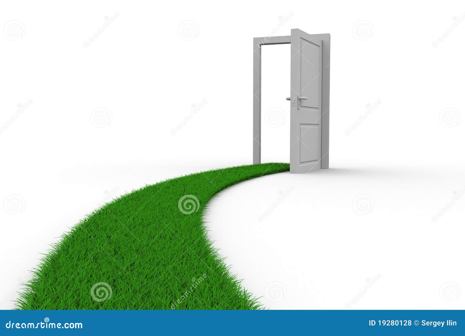 Door With Grass Field Stock Photo | CartoonDealer.com #8454114