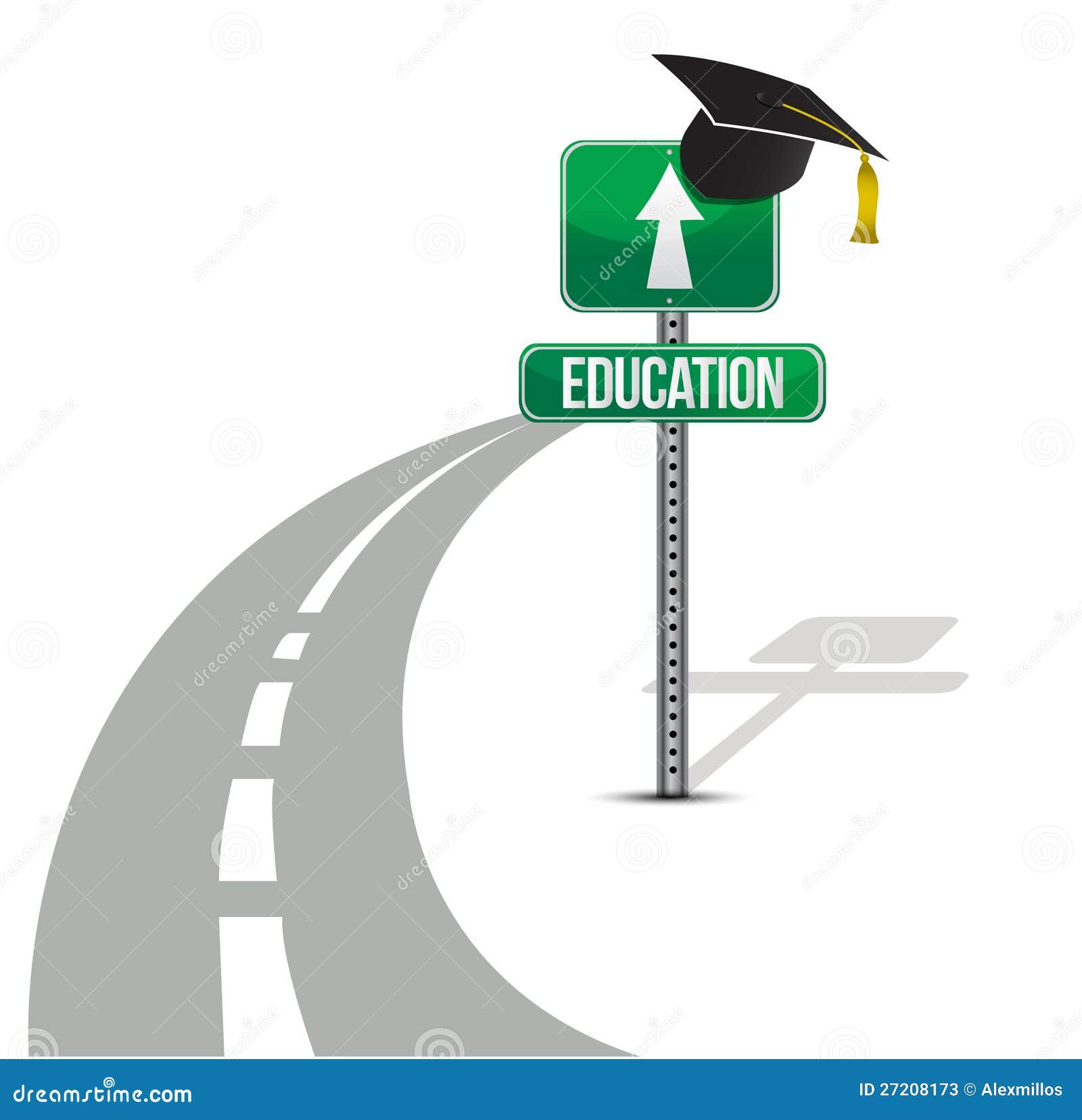 Road To Education Illustration Design Stock Illustration - Illustration ...