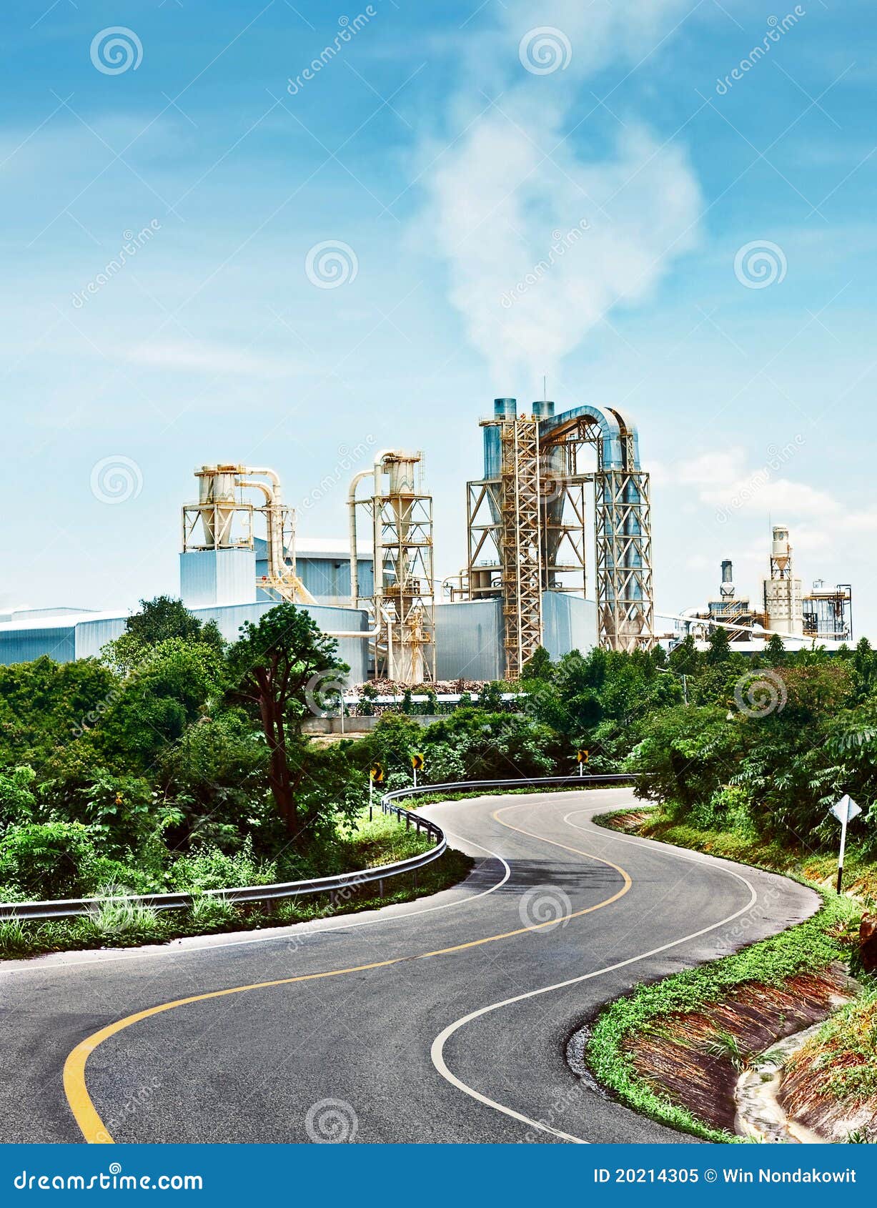 Road to factory stock image. Image of environment, industrial - 20214305