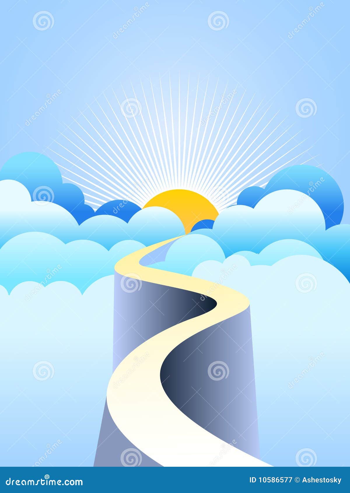 The Road To Heaven Only Through The Cross Of Jesus Christ. Stairway To ...