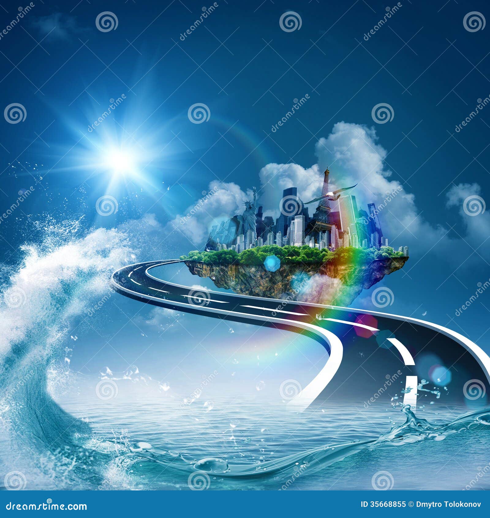 Road to heaven stock image. Image of heaven, business - 35668855