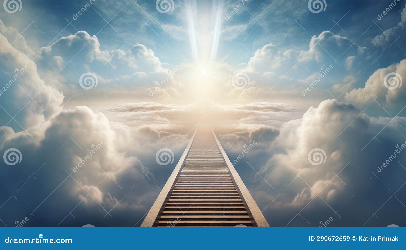 The Road To Heaven for Religious People Stock Illustration ...