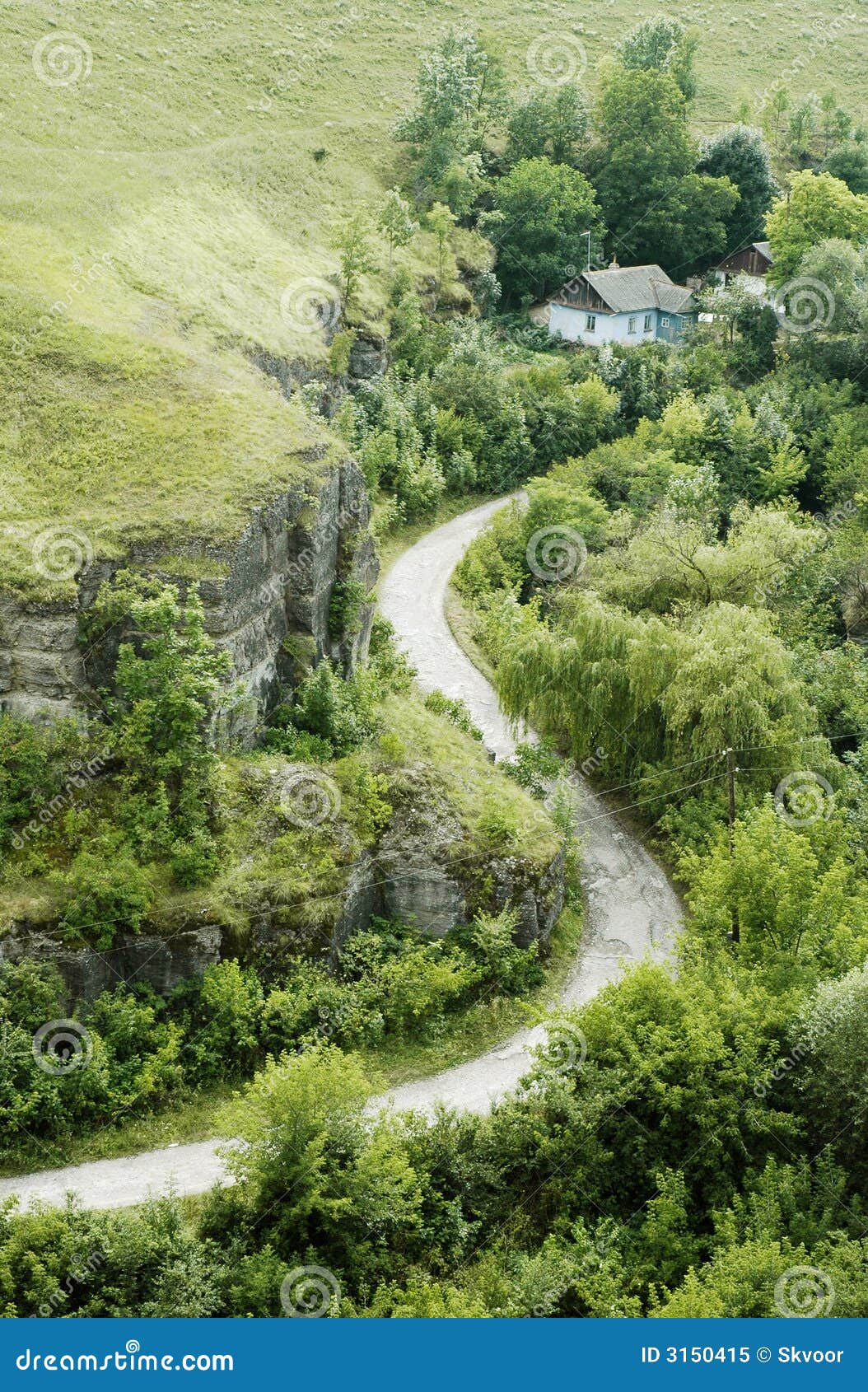 Road to home stock image. Image of view, house, tree, road - 3150415