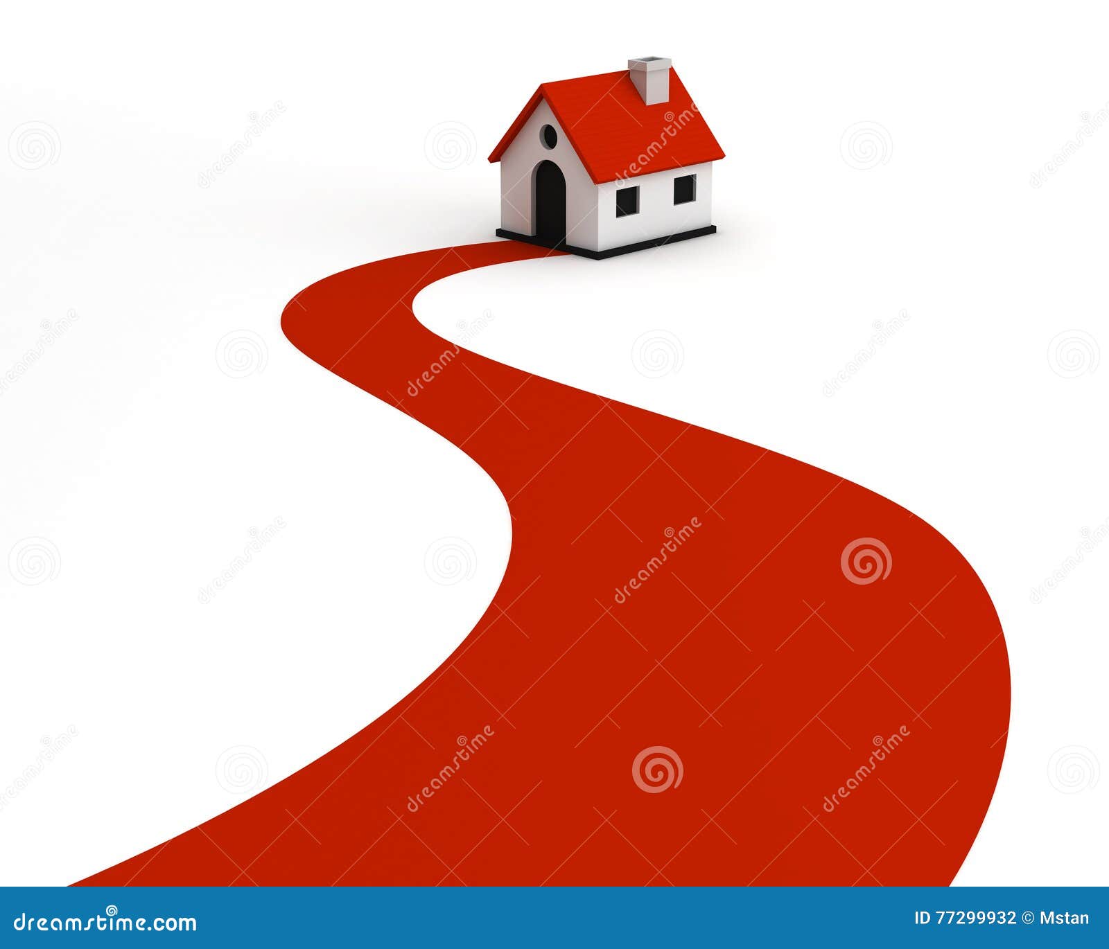 Road To Home Concept 3d Illustration Stock Illustration - Illustration ...