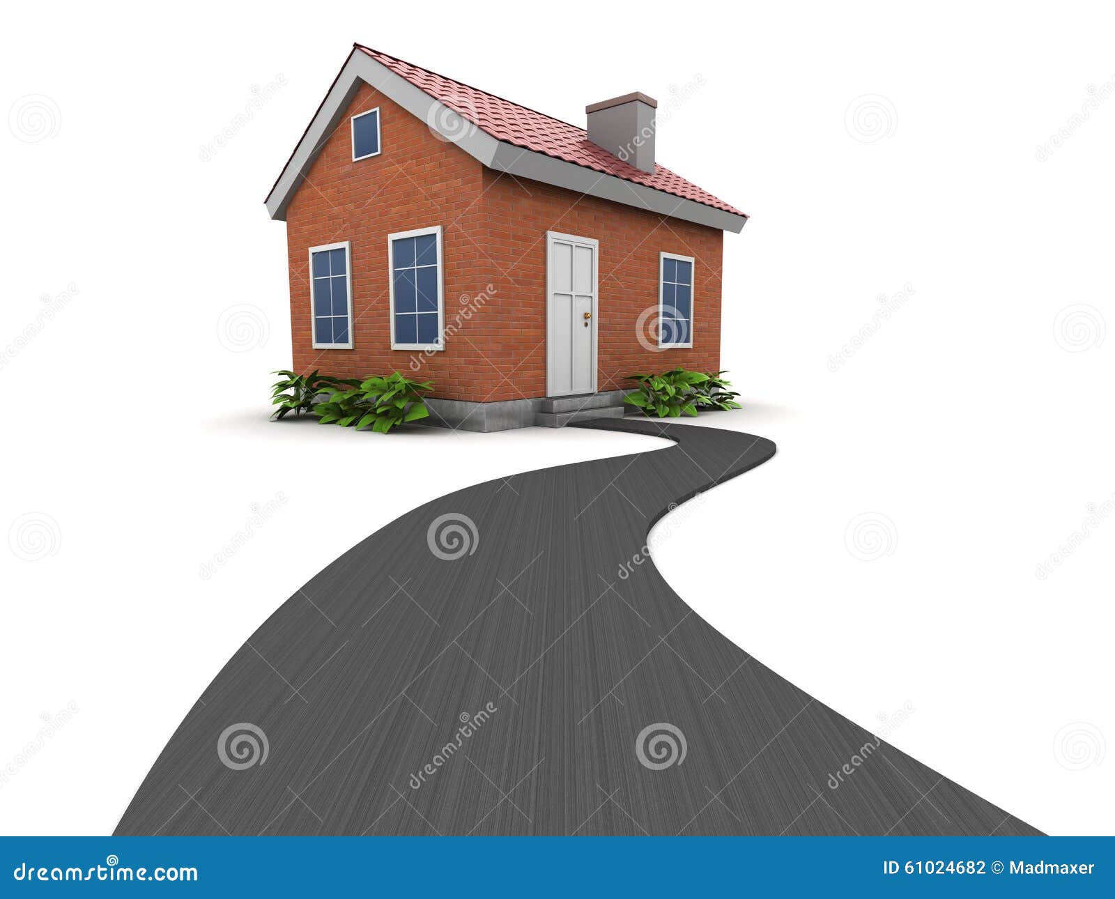 Road to home stock illustration. Illustration of architecture - 61024682