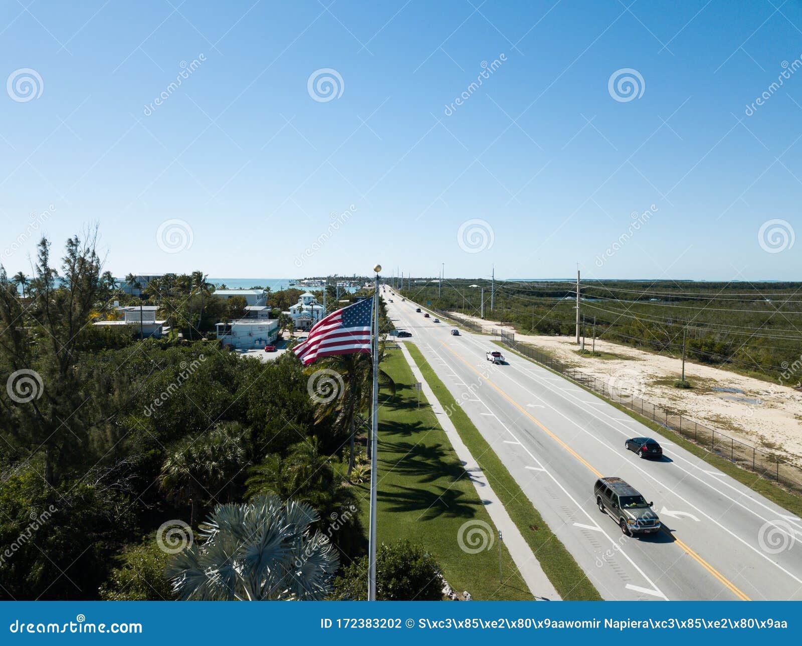 Road to Key West Key Largo stock photo. Image of mountain - 172383202