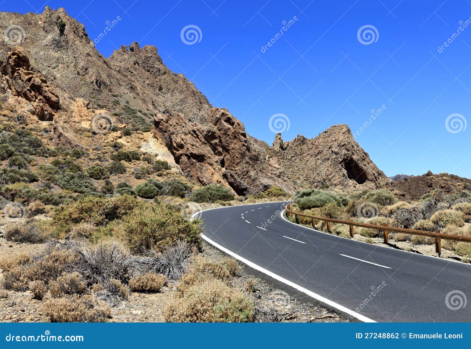 Road To Leading To the Volcano Teide Stock Photo - Image of nature ...
