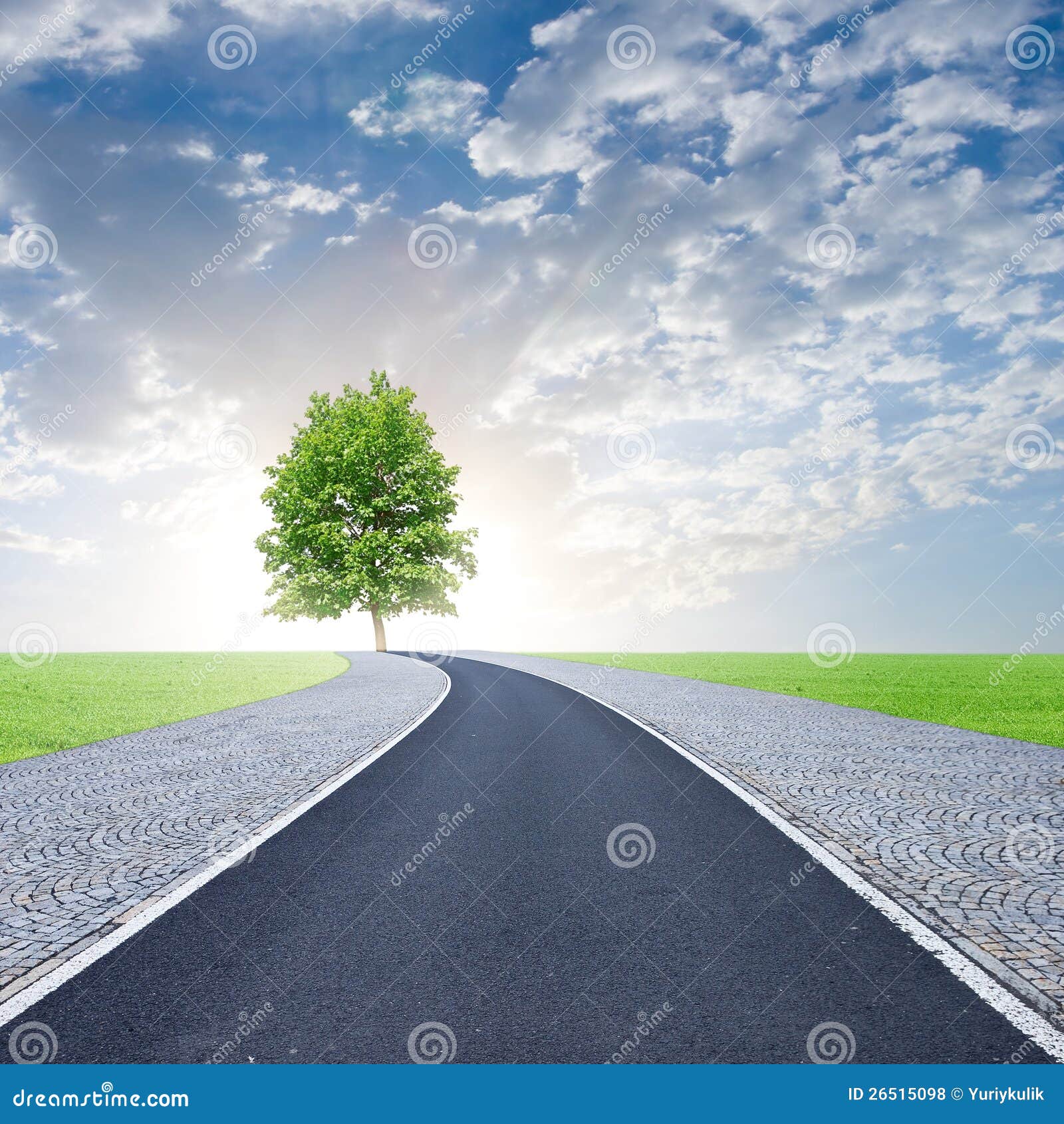 Road to life stock photo. Image of alone, light, road - 26515098