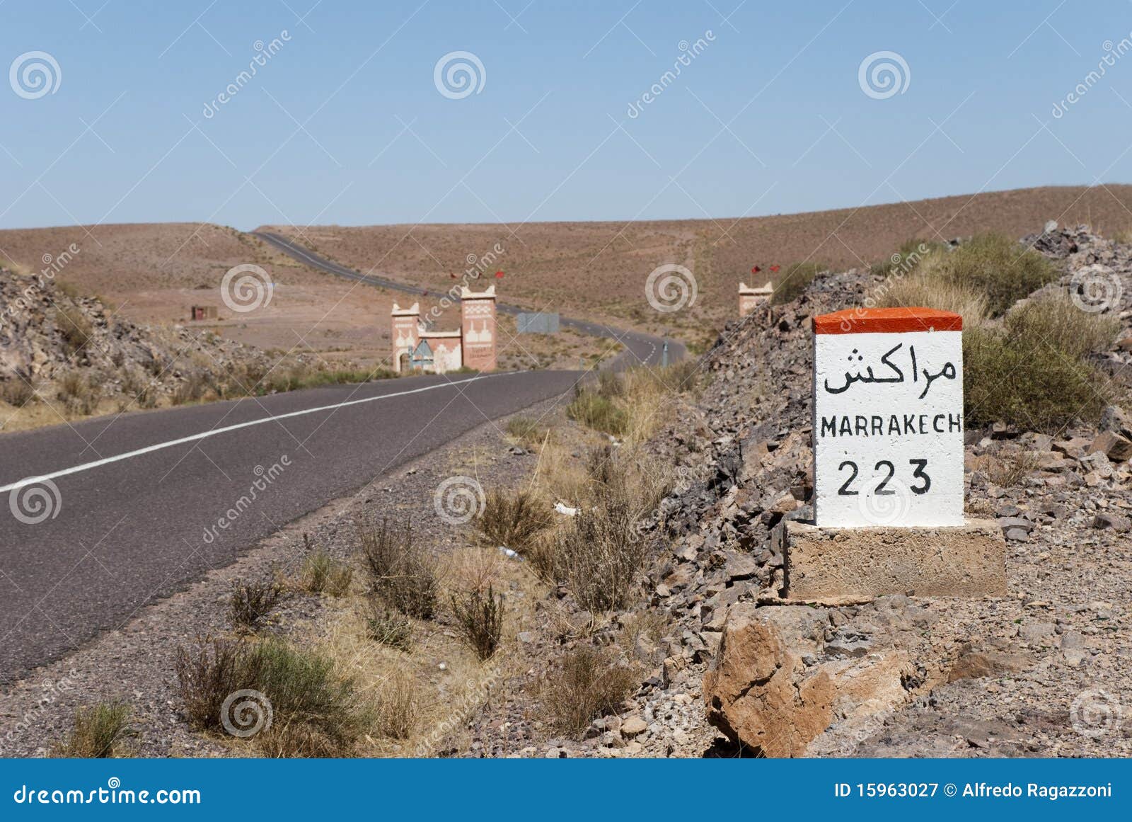 Road to Marrakech stock image. Image of desert, marrakech - 15963027