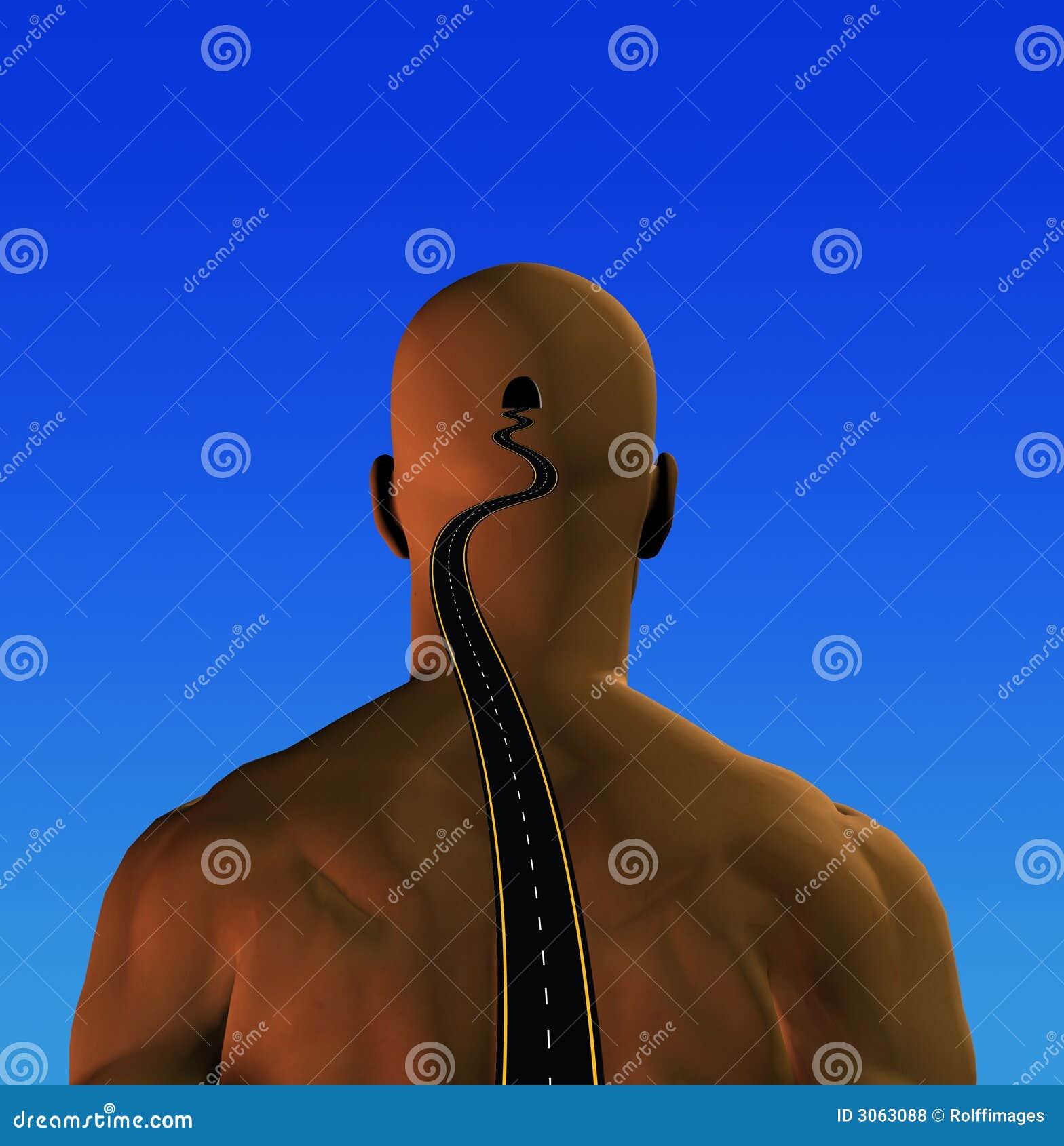 Road to Mind stock illustration. Illustration of ambition - 3063088