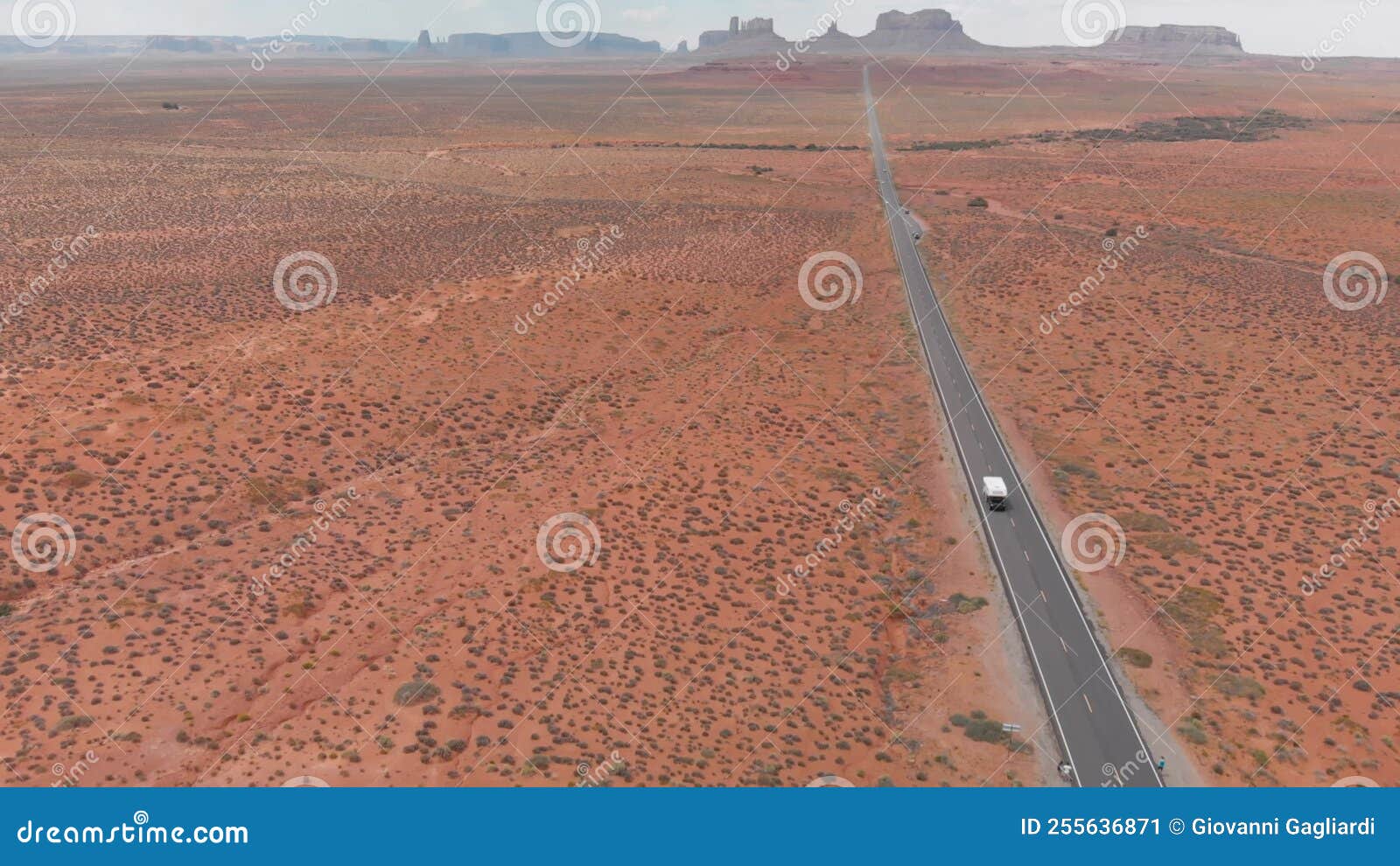 Road To the Monument Valley, Aerial View from Drone Stock Video - Video ...