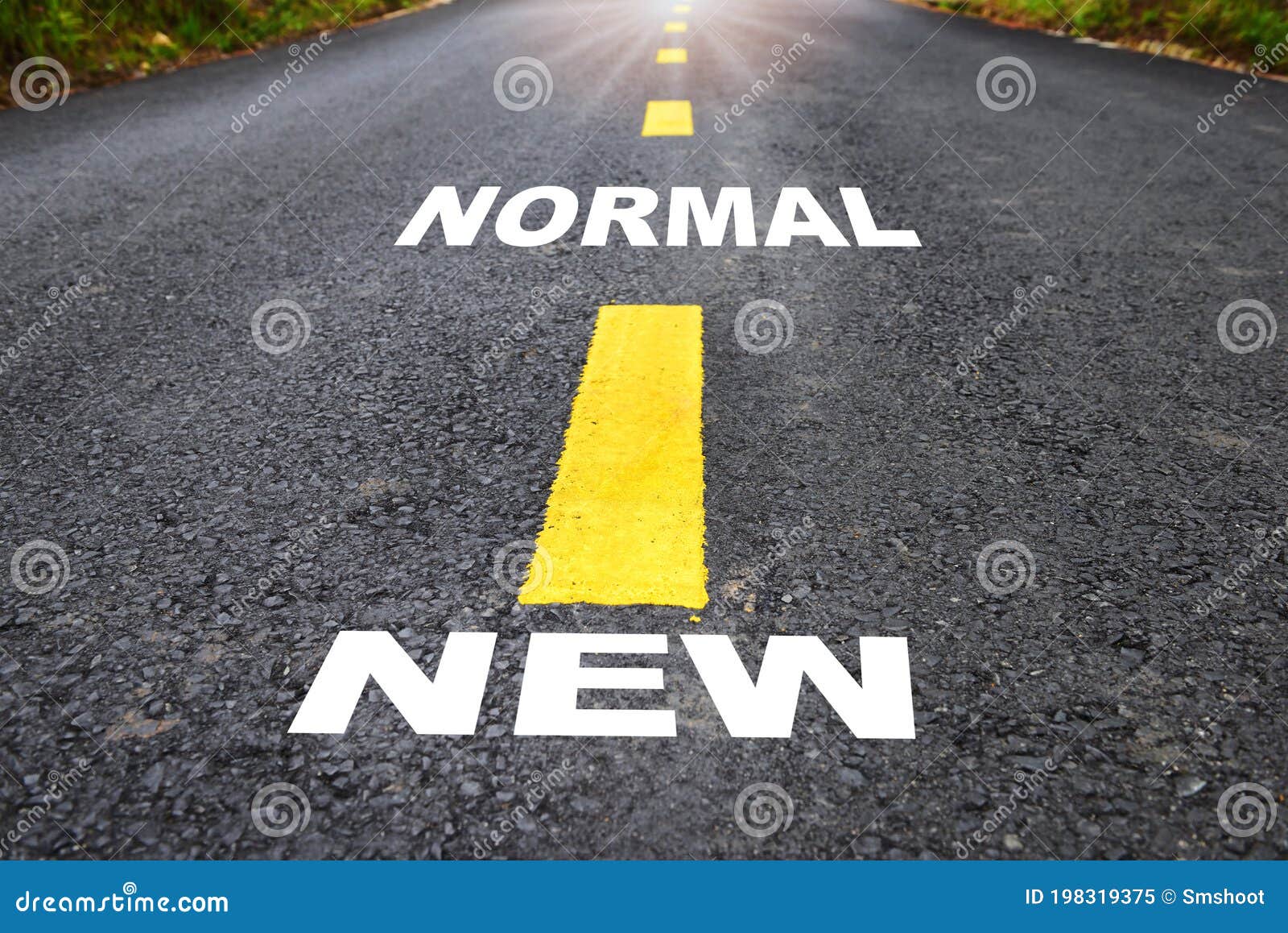 Road To New Normal with Sunlight Stock Image - Image of idea, lockdown ...