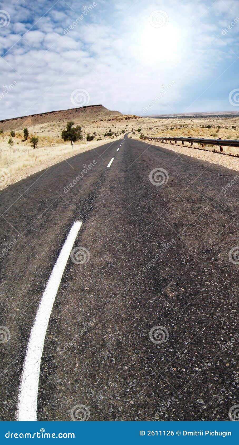 Road to nowhere stock photo. Image of desert, sand, fisheye - 2611126