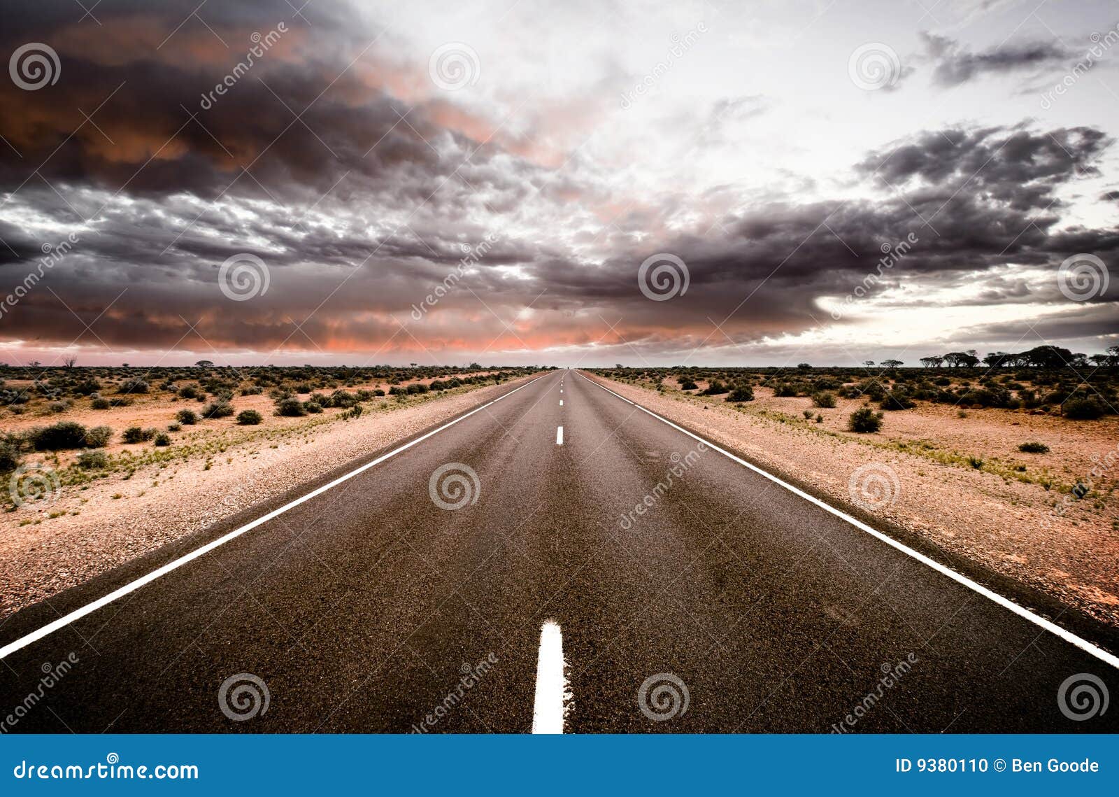Road to Nowhere stock photo. Image of empty, outback, australia - 9380110