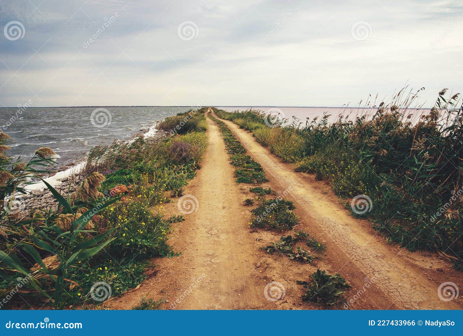 Salt Spit In Kuyalnicky Liman (lake) Near Odessa,Ukraine Royalty-Free ...