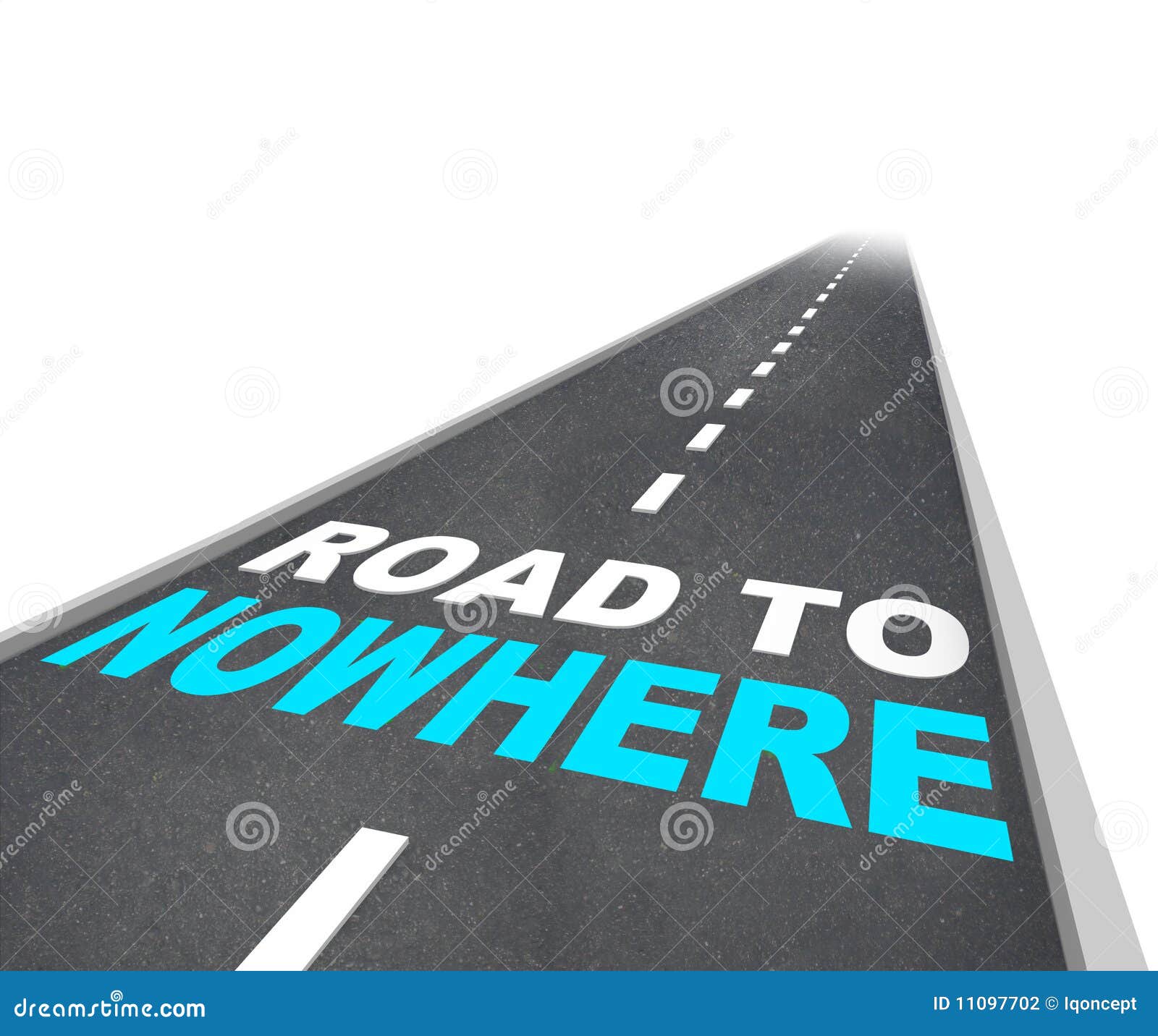 Road To Nowhere - Words on Freeway Stock Illustration - Illustration of ...