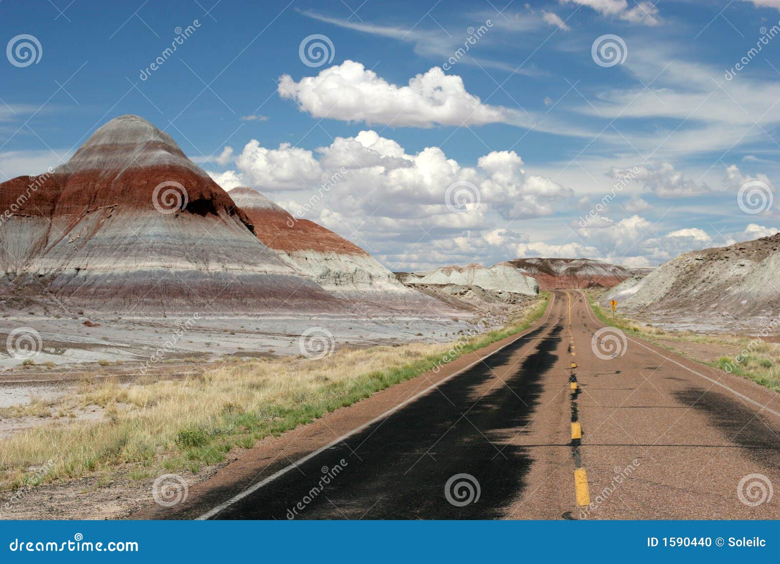Painted Desert In Petrified Forest National Park Royalty-Free Stock ...
