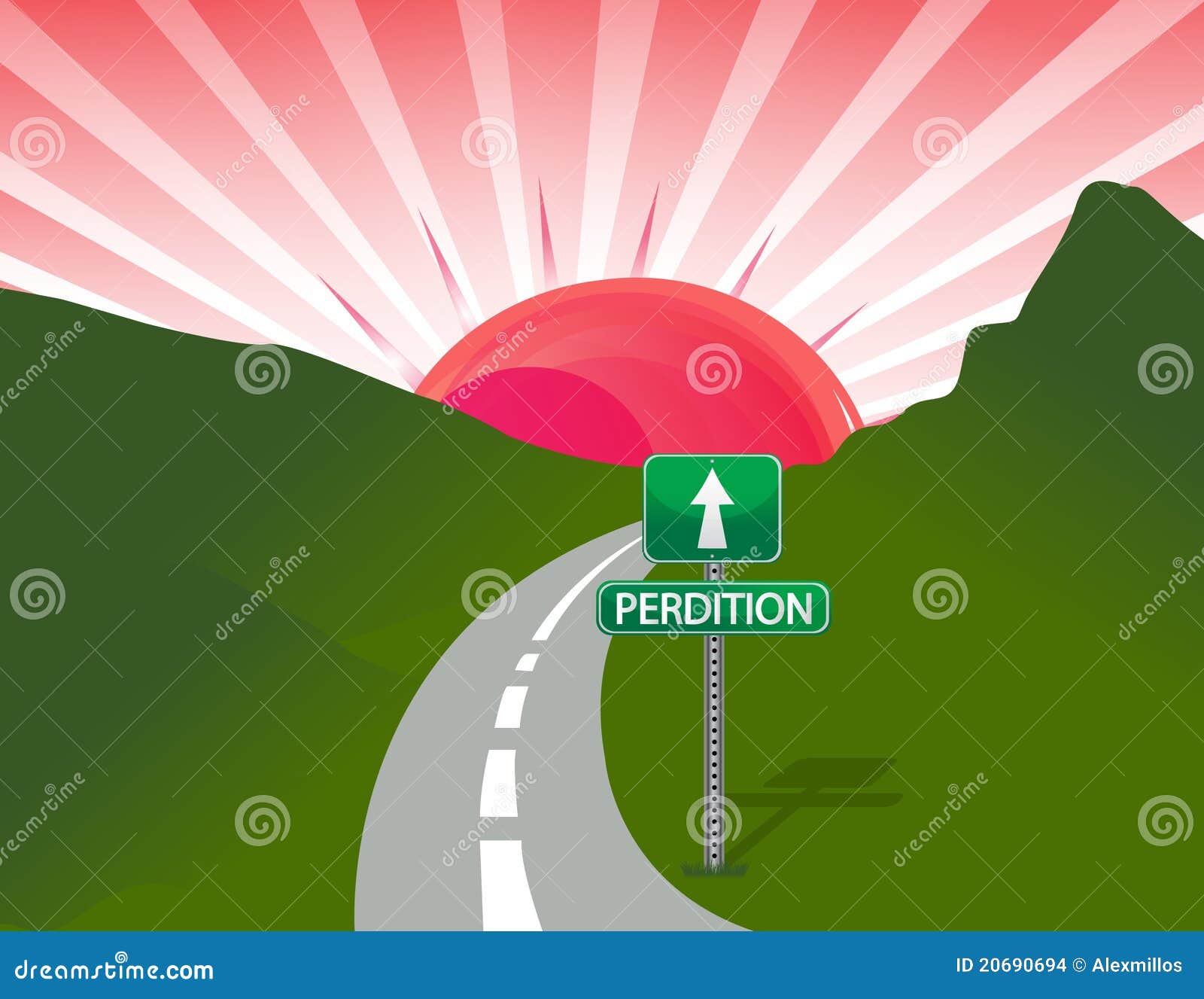 Road To Perdition Concept Illustration Stock Illustration ...