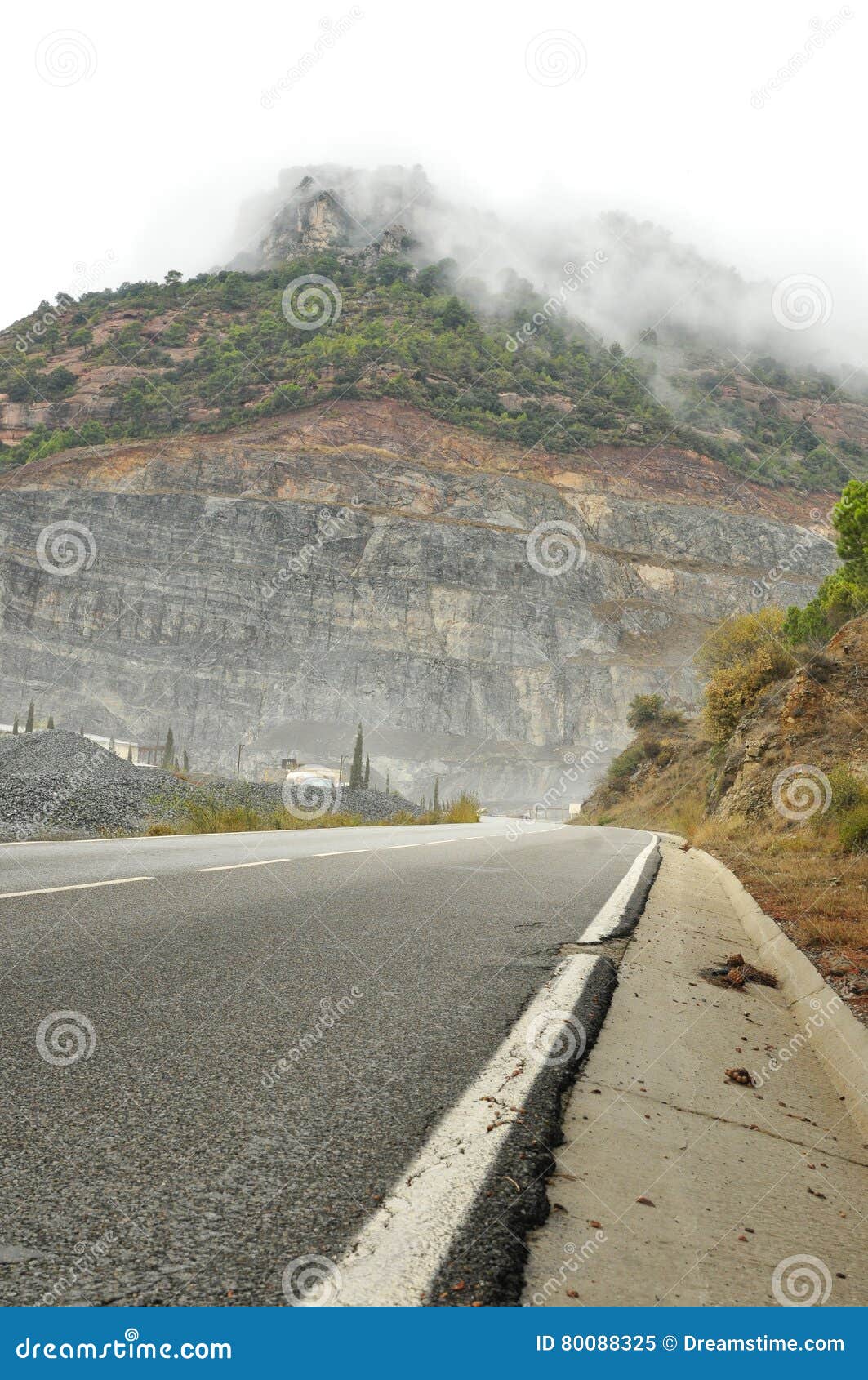 Road to quarry stock image. Image of white, mountain - 80088325