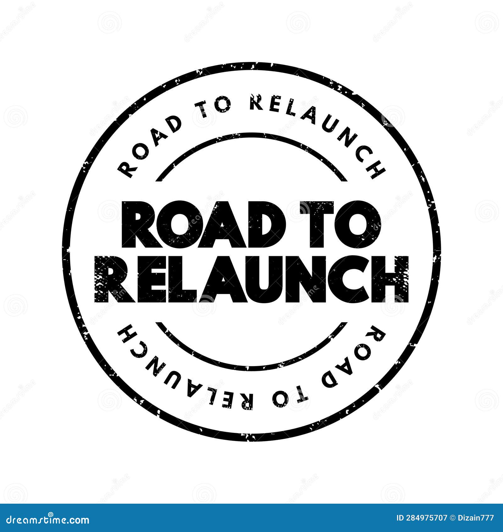 Road To Relaunch Text Stamp, Concept Background Stock Illustration ...