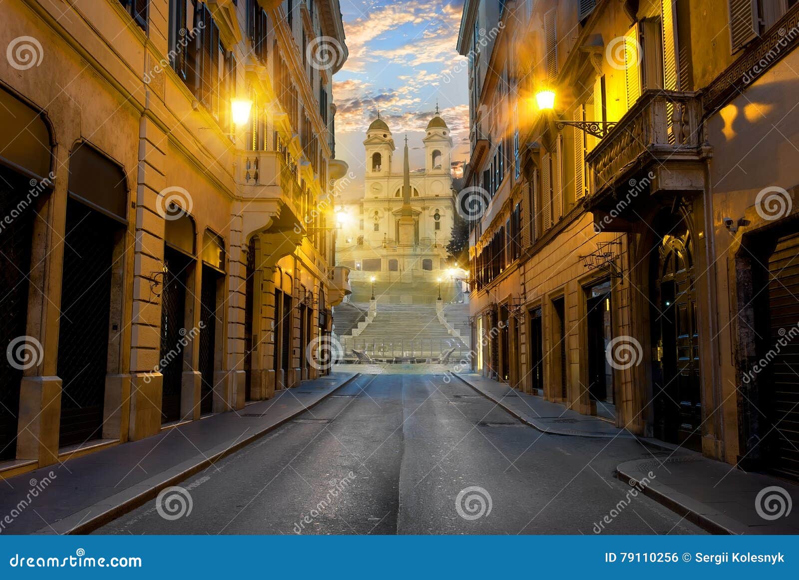 Road to Spanish Stairs stock photo. Image of landmark - 79110256