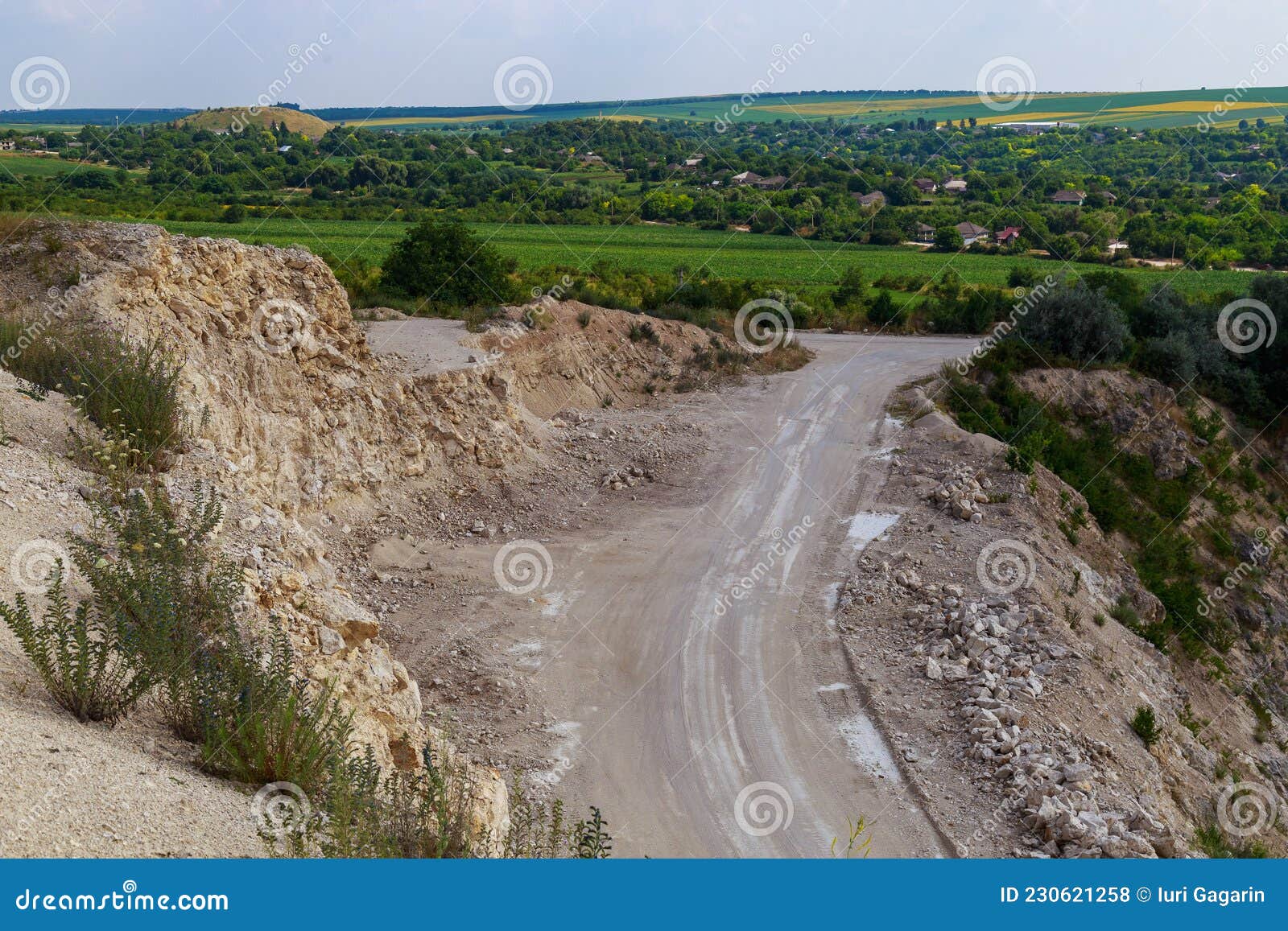The Road To a Stone Quarry. Background with Copy Space Stock Photo ...